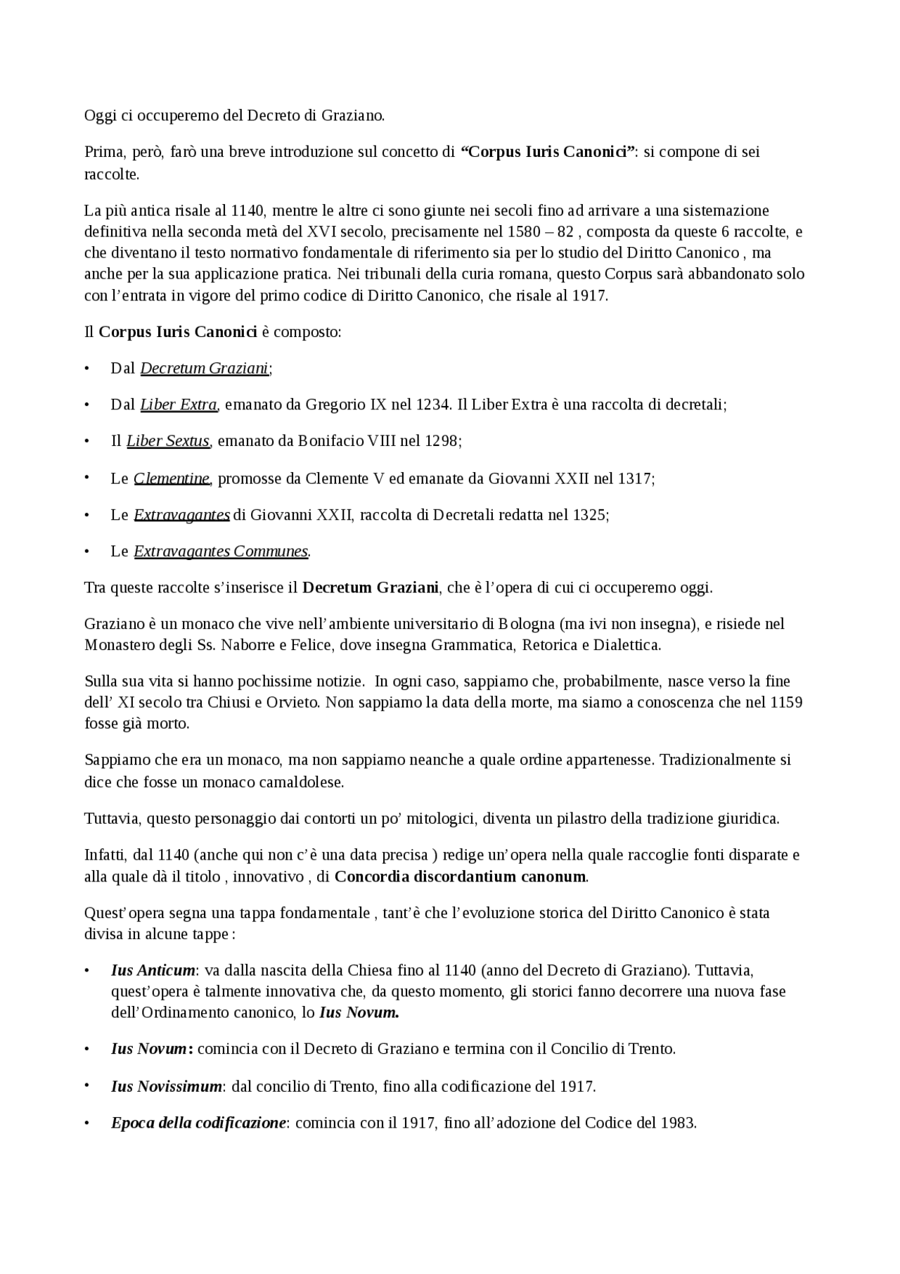 Diritto Canonico Appunti Di Diritto Canonico Docsity