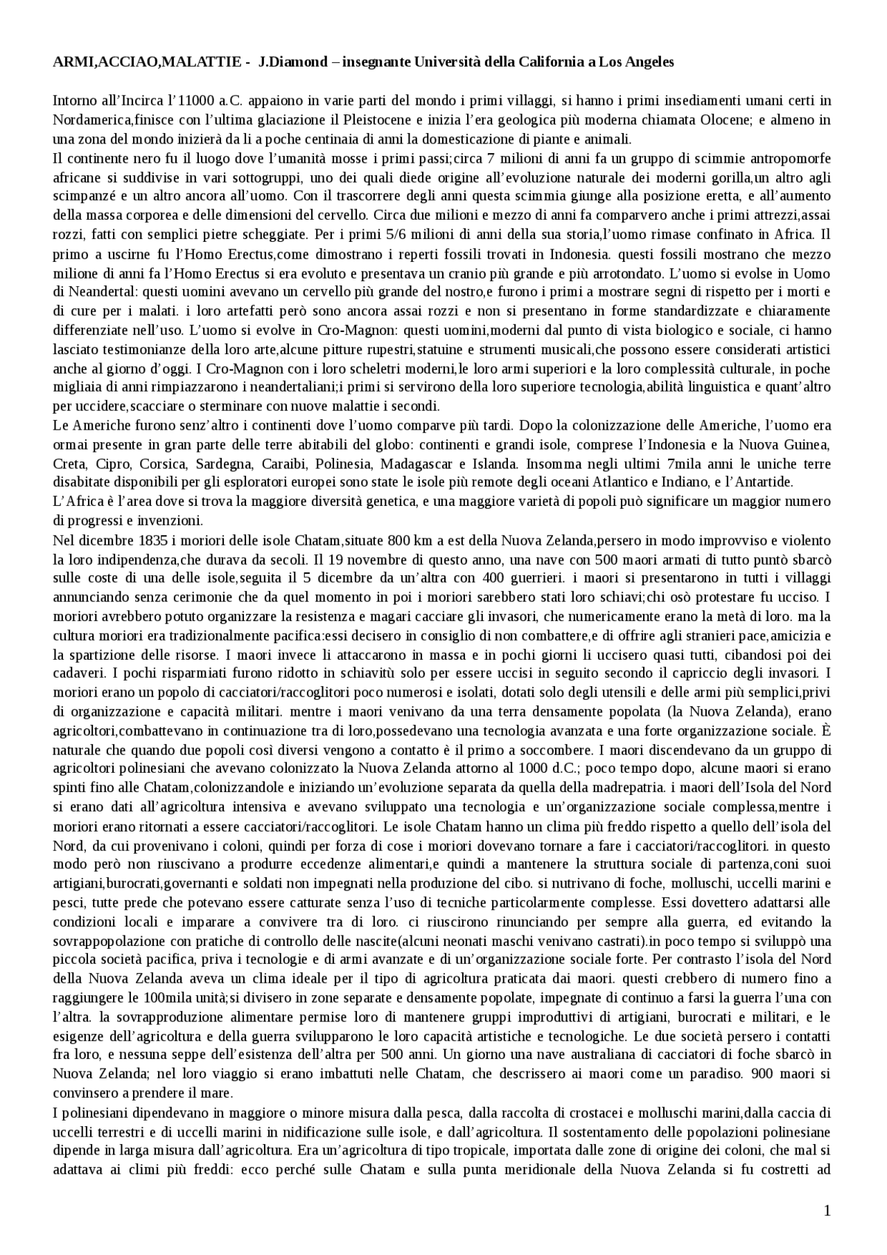Armi Acciaiomalattie Docsity