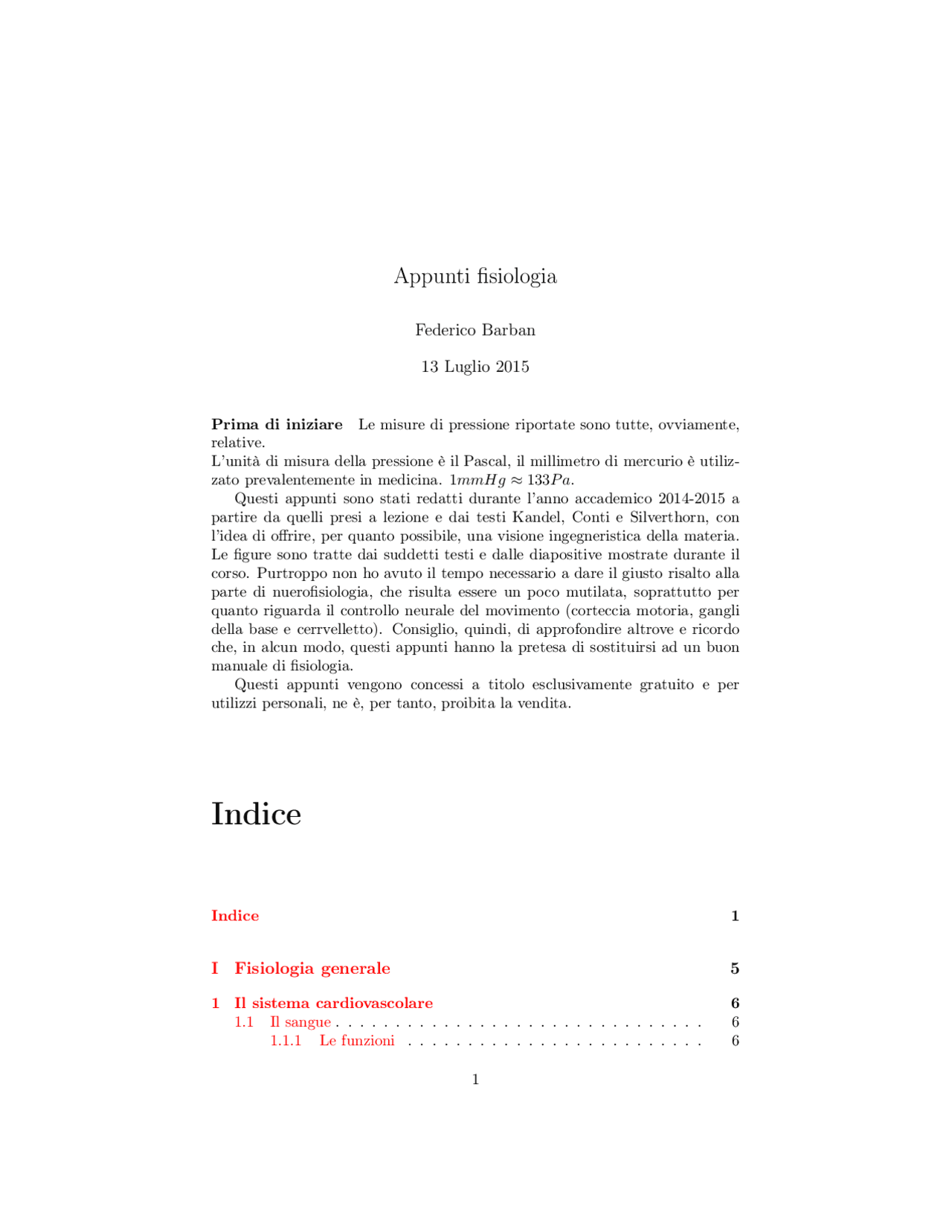 Riassunti Fisiologia Docsity