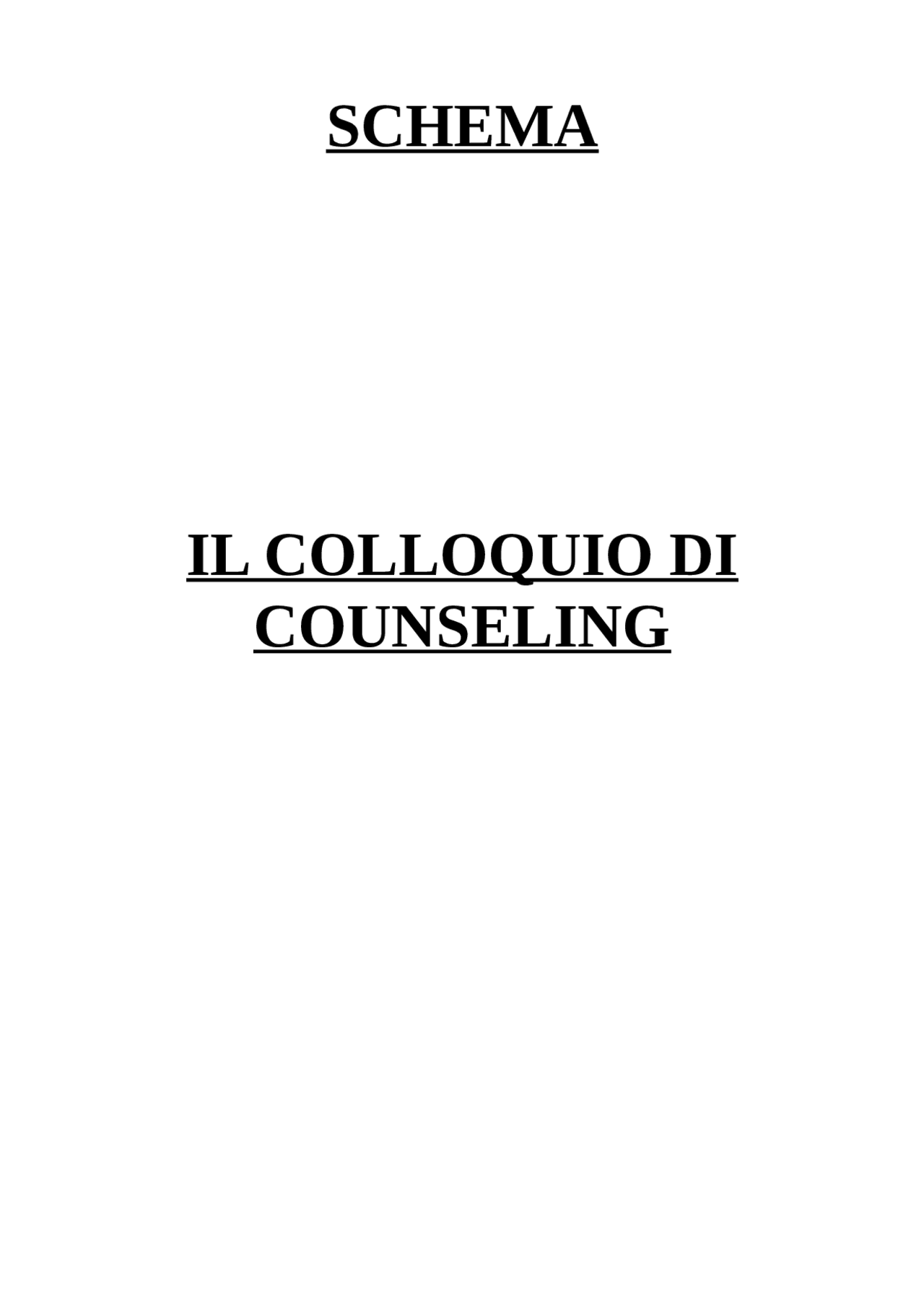 Il Colloquio Di Counseling Docsity