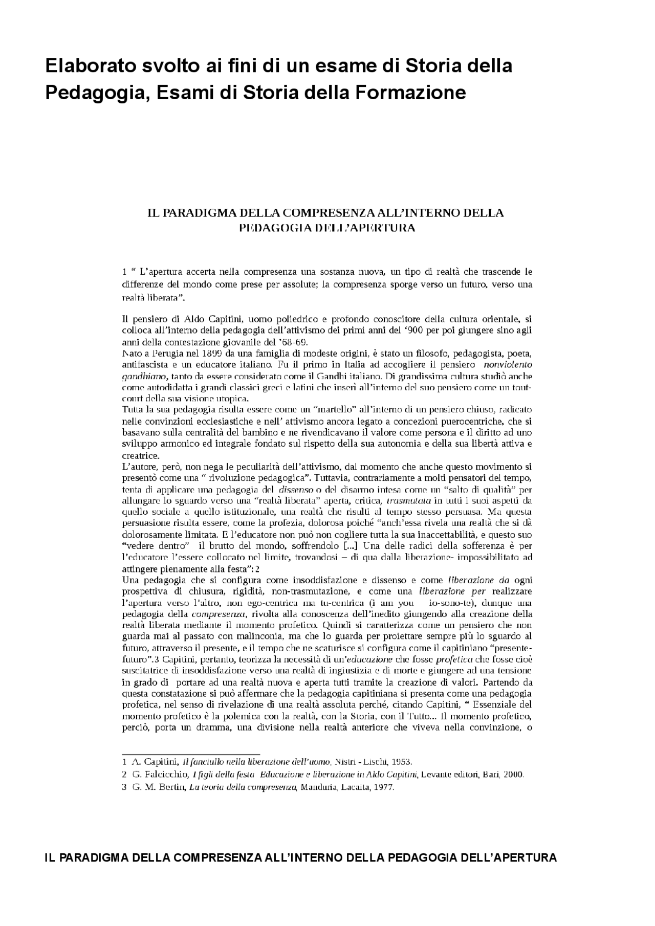Aldo Capitini Docsity