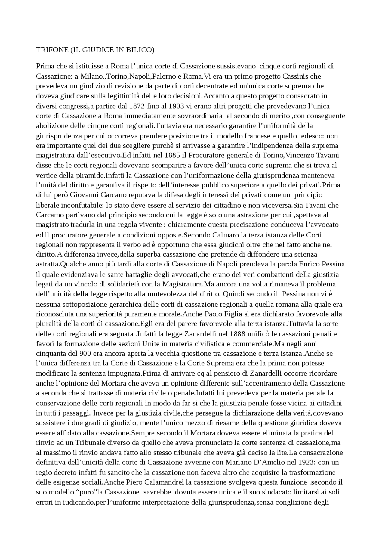 Trifone Riasunto Docsity