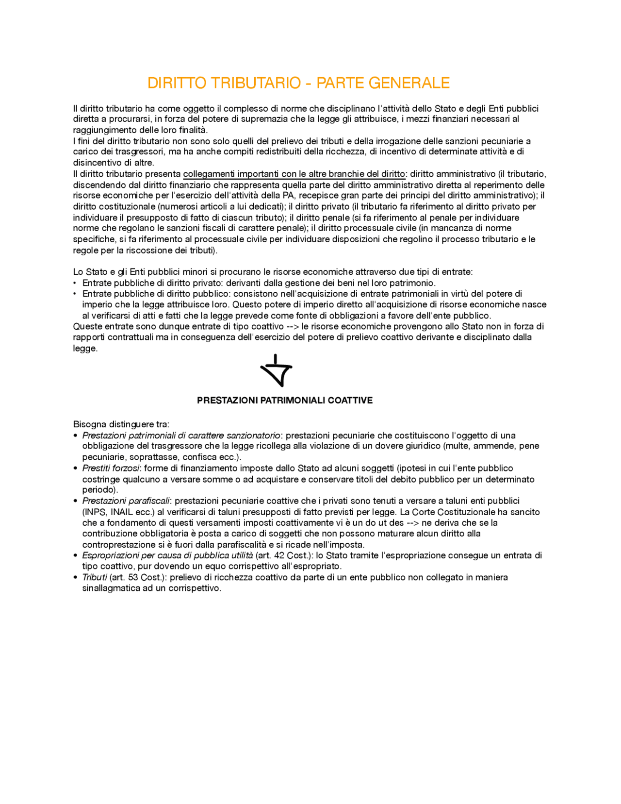 Diritto Tributario Parte Generale Docsity