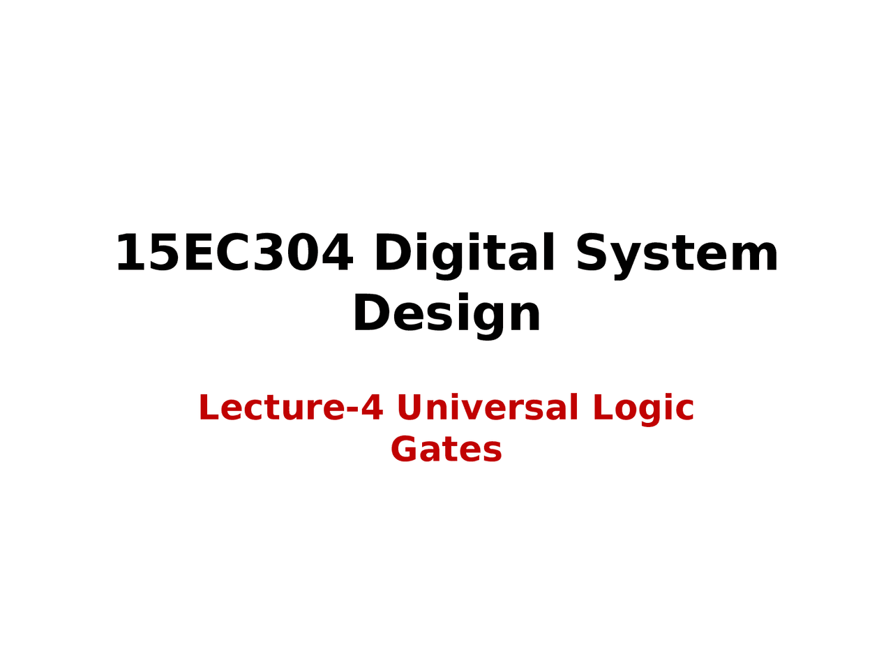 L4 Universal Logic Gates Docsity