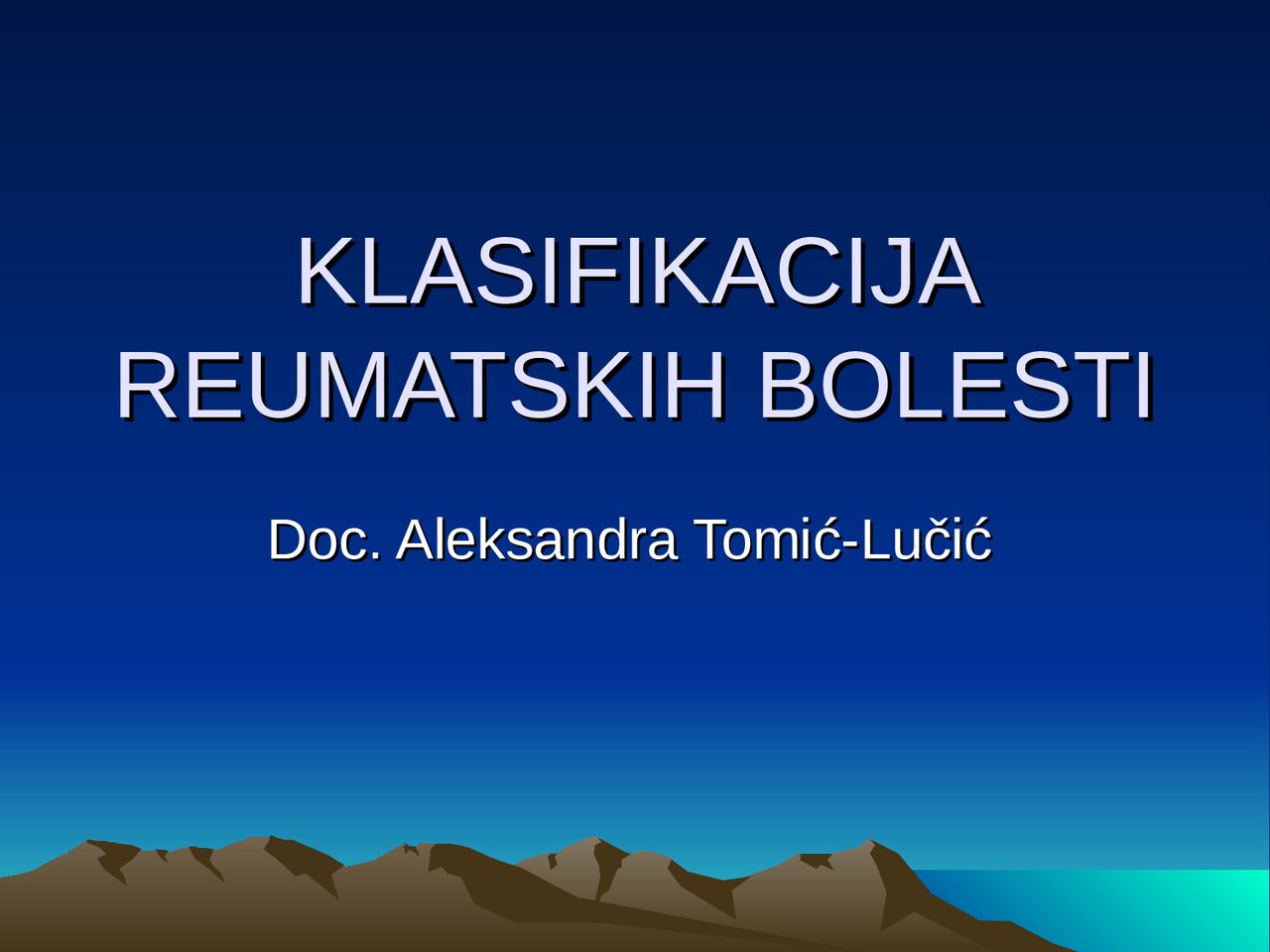 Klasifikacija reumatskih bolesti | Slajdovi' predlog Prva pomoć - Docsity