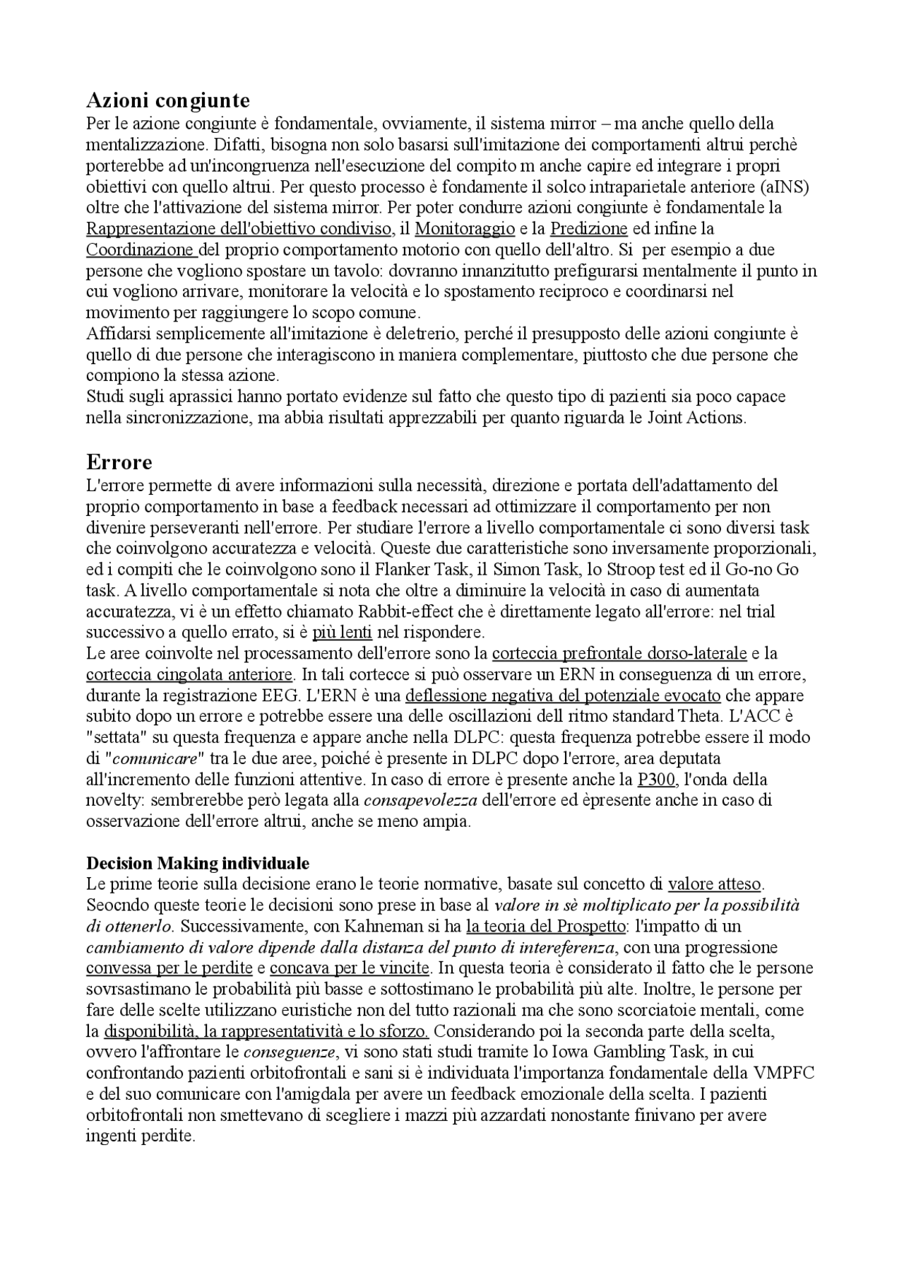 Risposte Esame Neuroscienze Sociali Prof Aglioti Sapienza Docsity