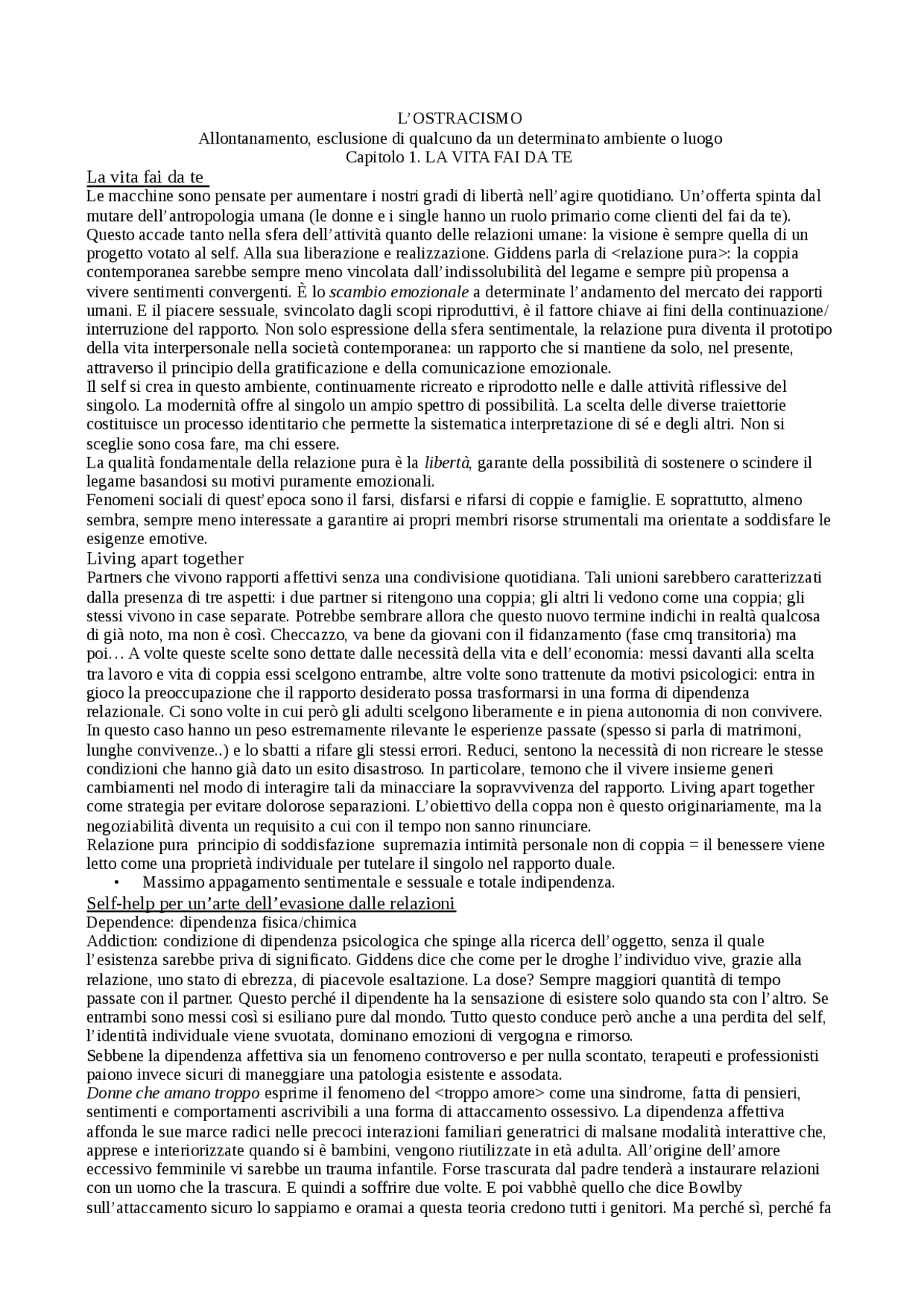 Zamperini Lostracismo Schemi E Mappe Concettuali Di Psicologia
