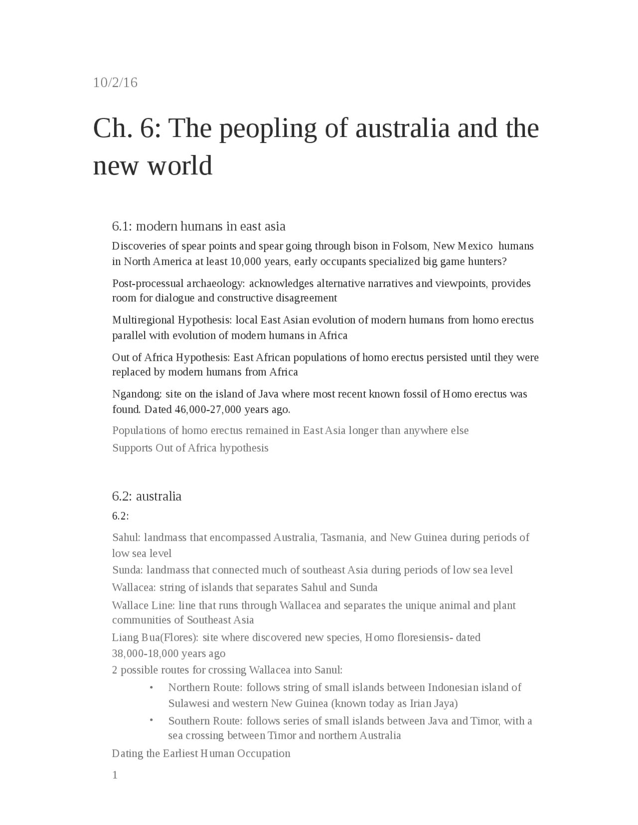 Ch 6 World Archaeology Notes Docsity