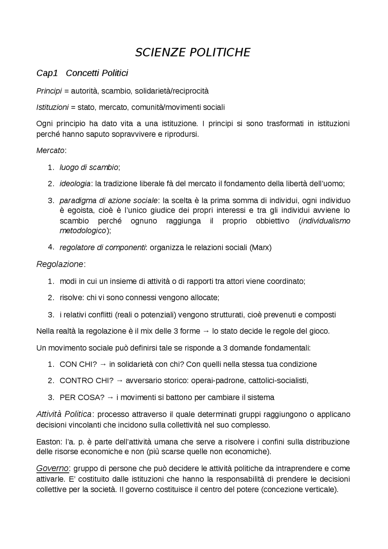 Scienze Politiche Padova Docsity