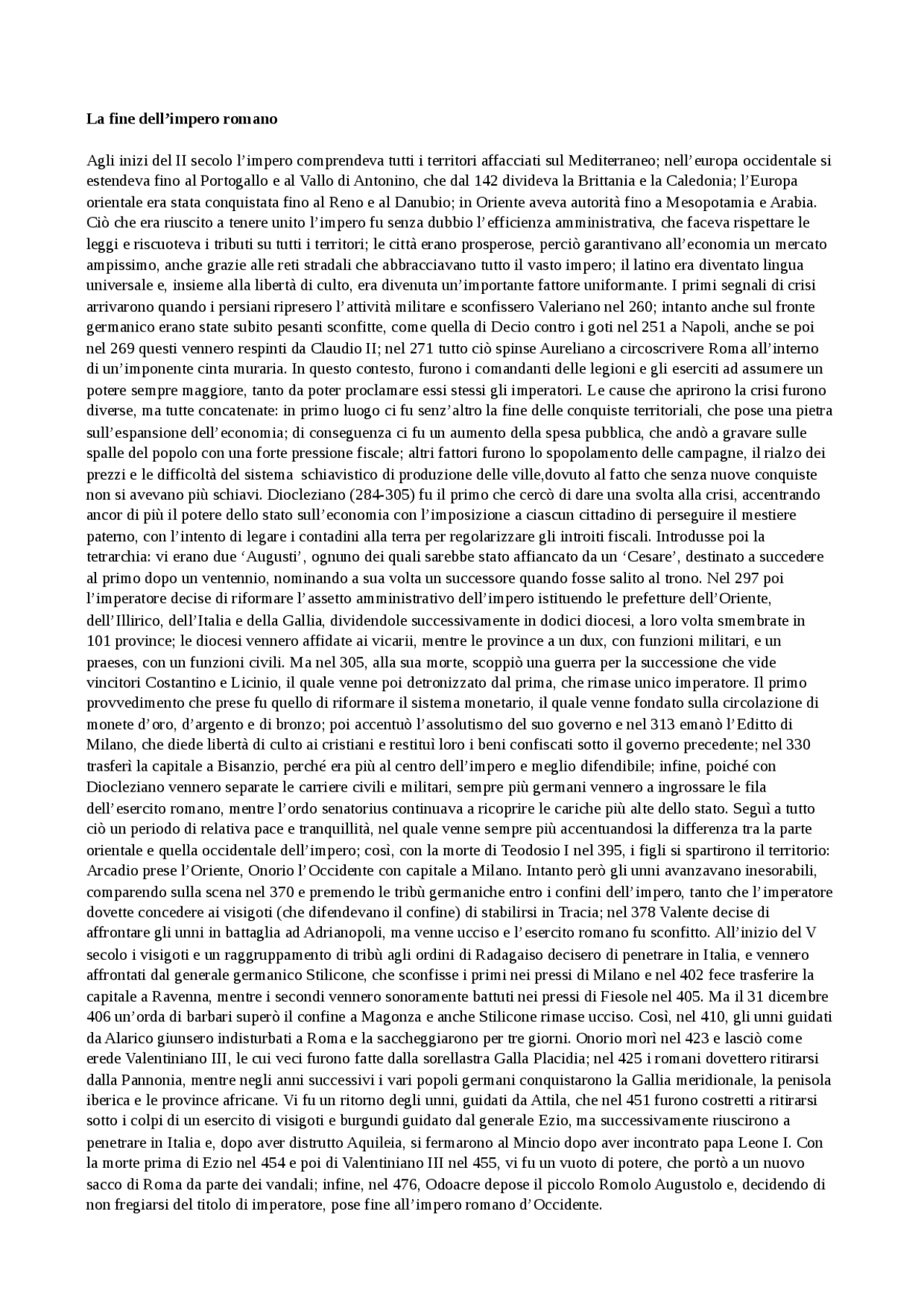 Il Medioevo Profilo Di Un Millennio Docsity