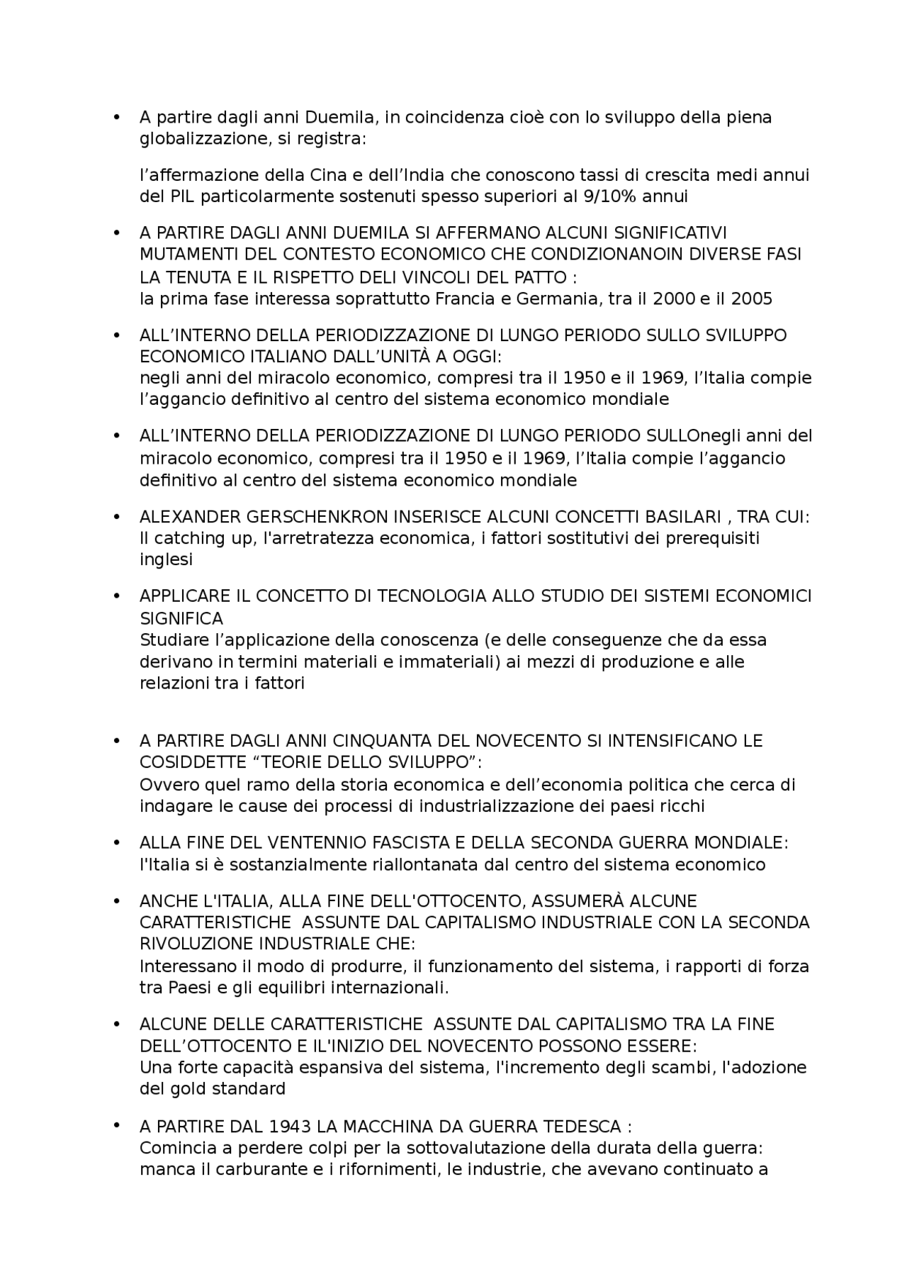 Storia Economica Docsity