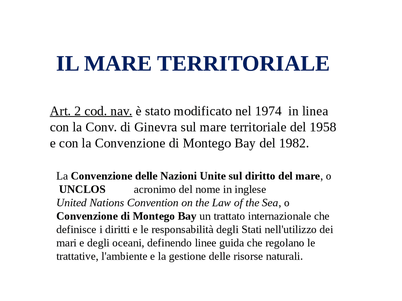 Diritto del mare - Docsity