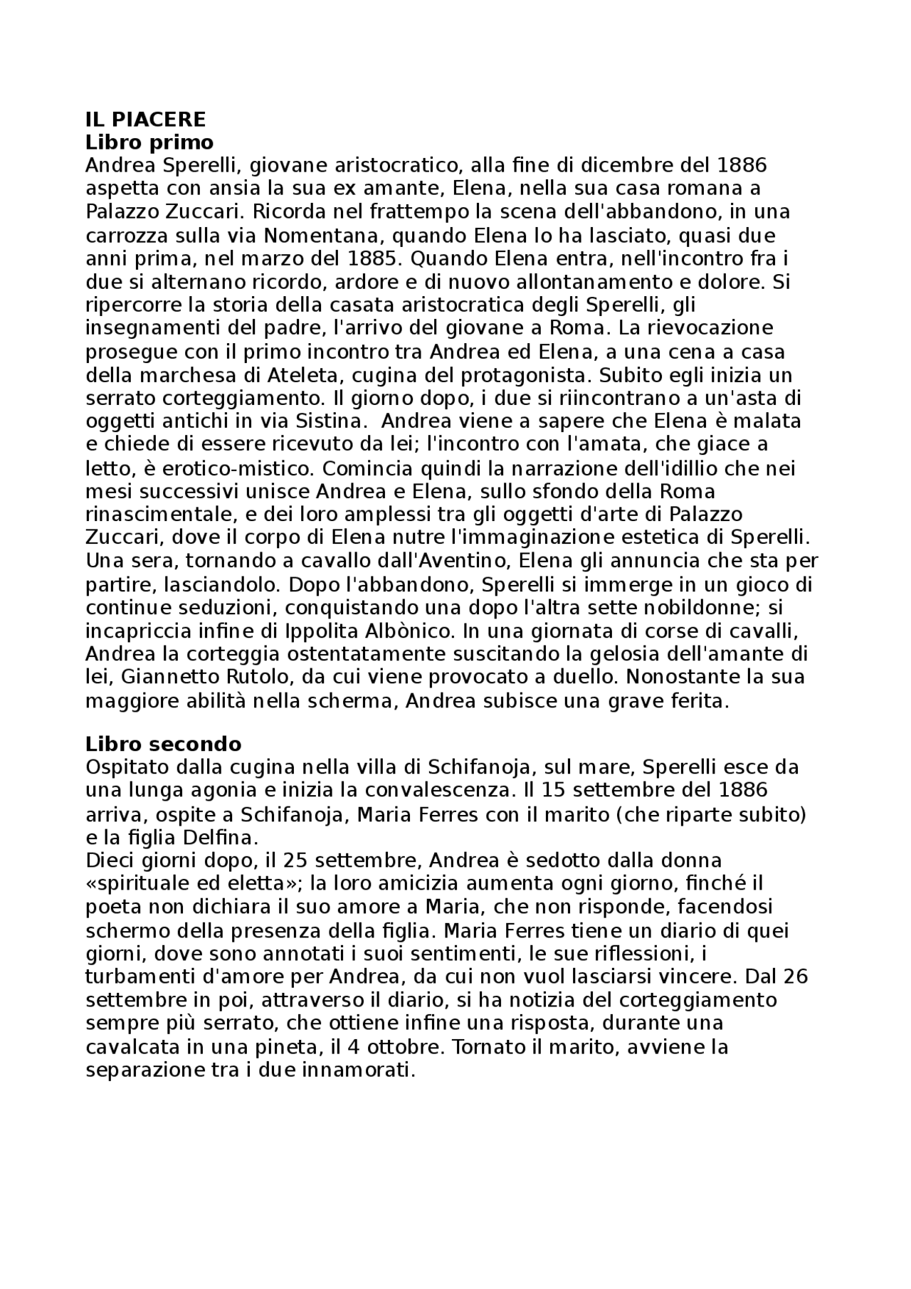 Il Piacere Docsity