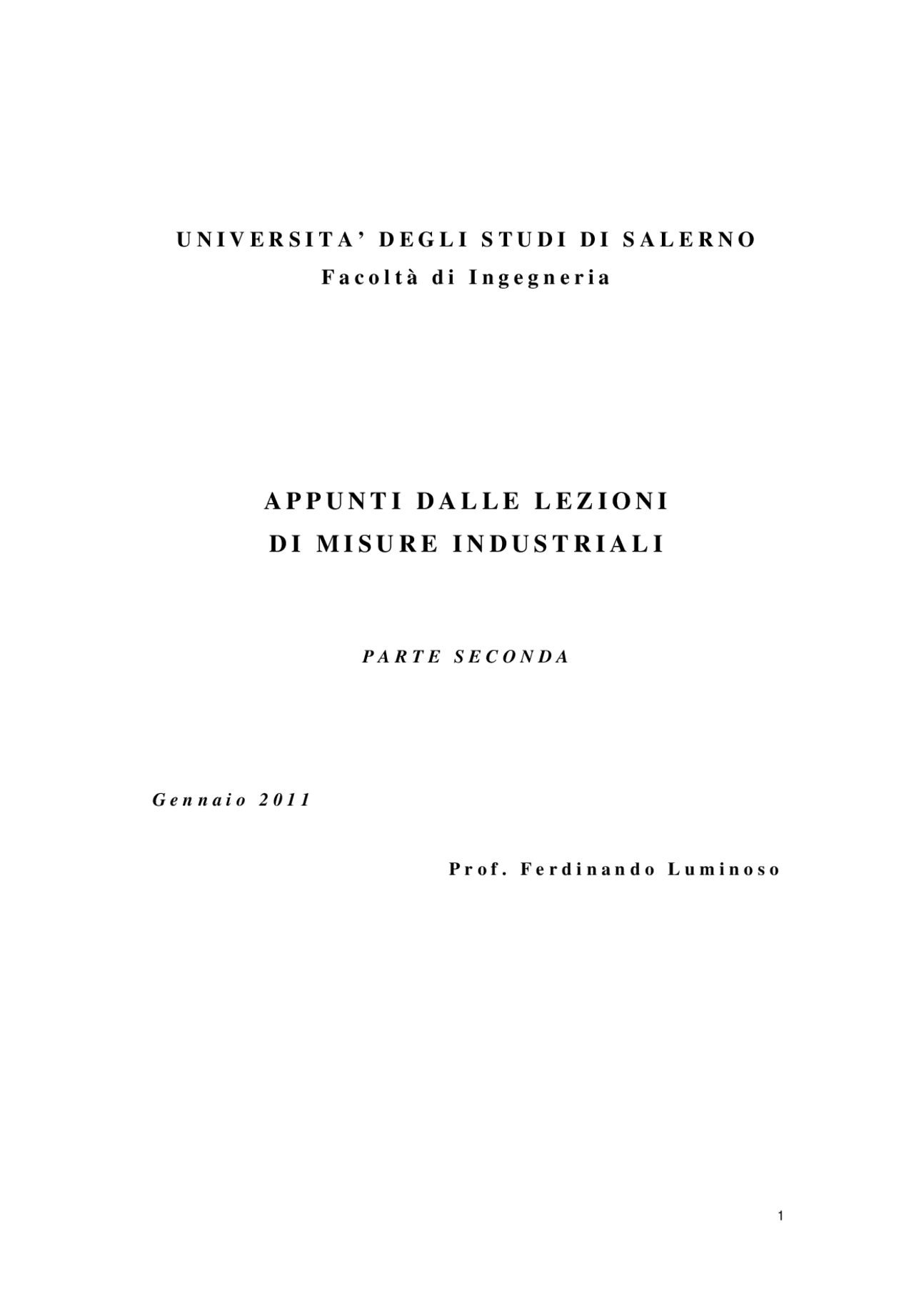 Appunti Di Misure Industriale Parte Seconda Docsity