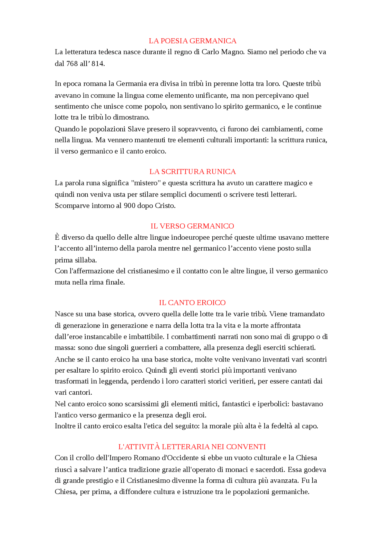 Riassunto Di Letteratura Tedesca Docsity