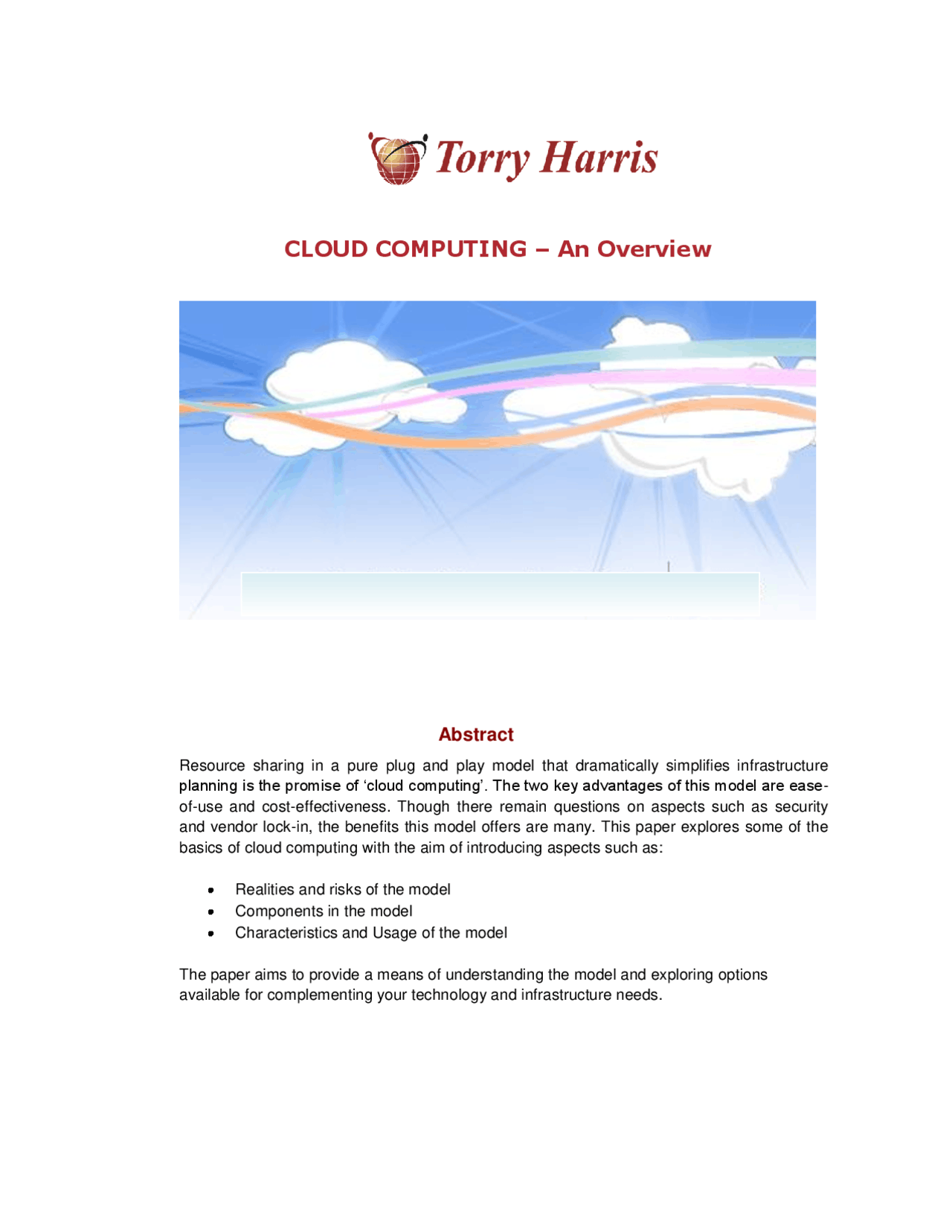 Cloud Computing Overview Docsity