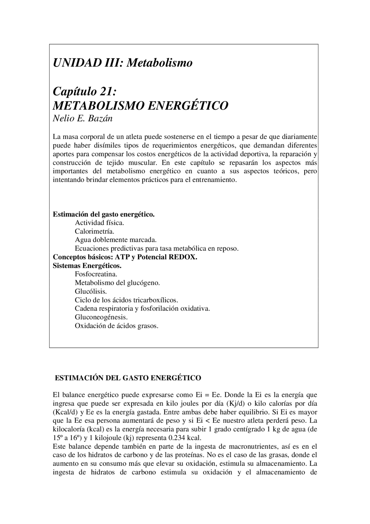 Cap 021 metabolismo | Apuntes de Medicina | Docsity