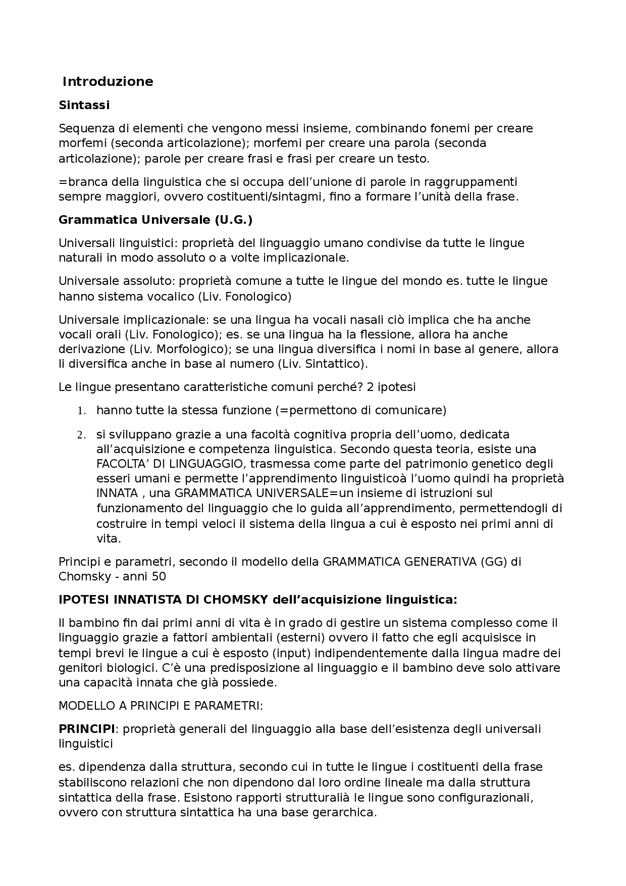Elementi Di Sintassi Docsity