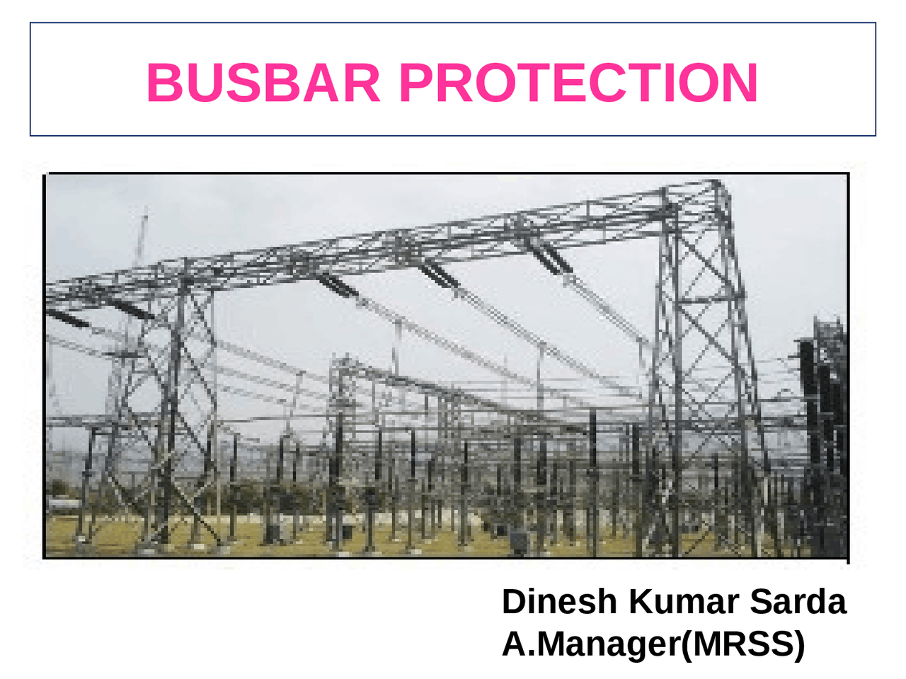 Busbar Protection Scheme - Docsity