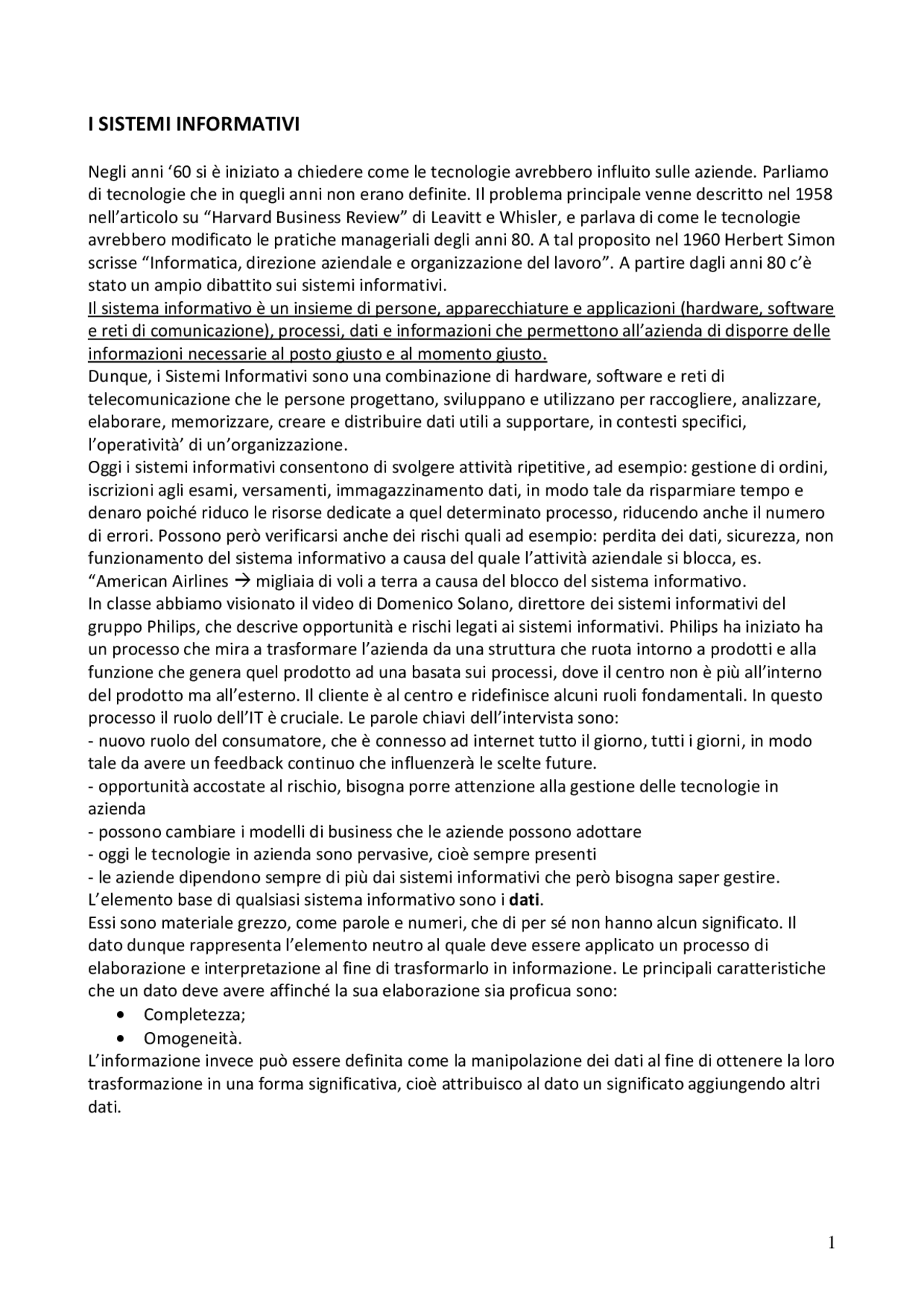Informatica Gemmo Unicatt Docsity