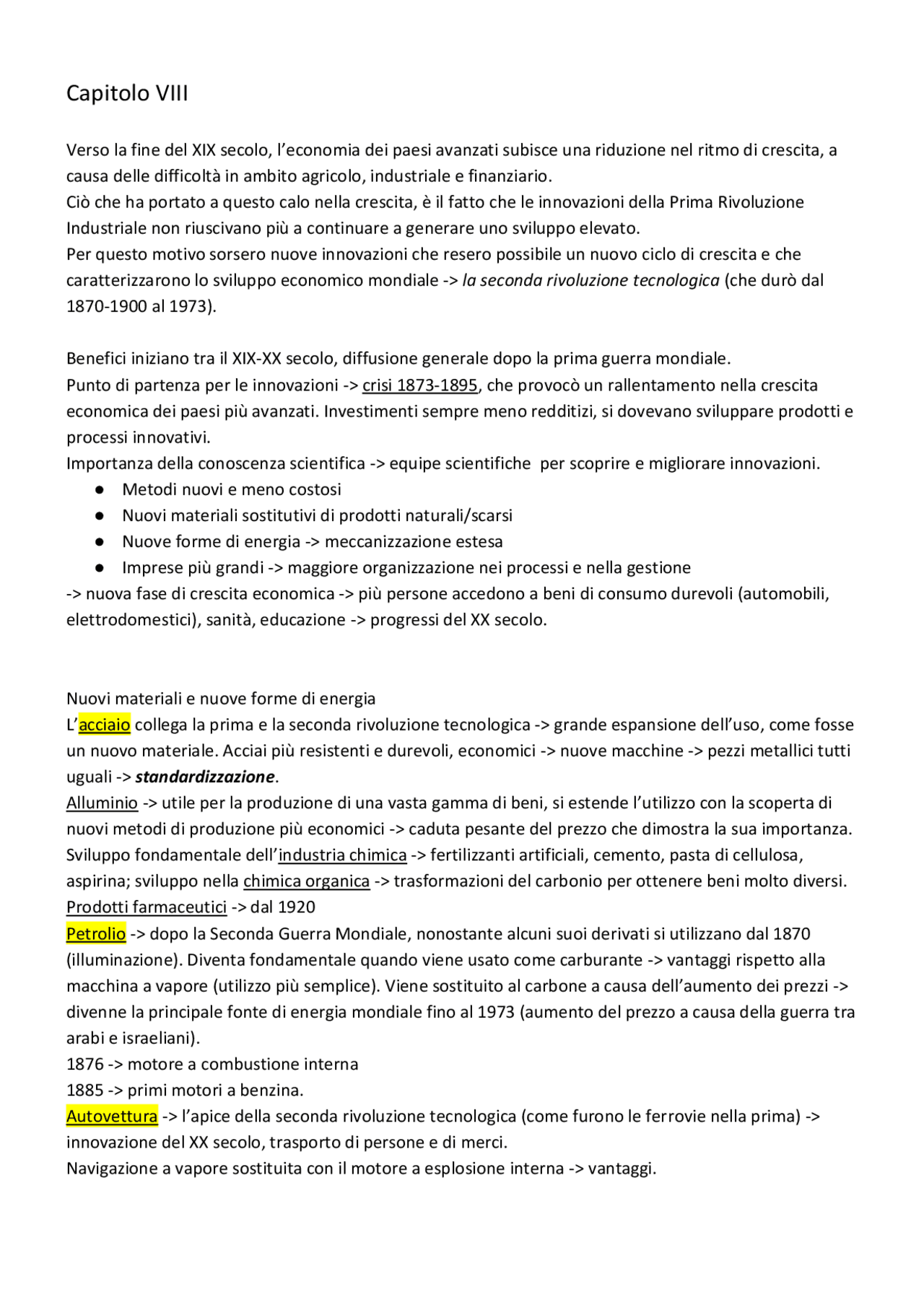 STORIA SECONDO MODULO - Docsity
