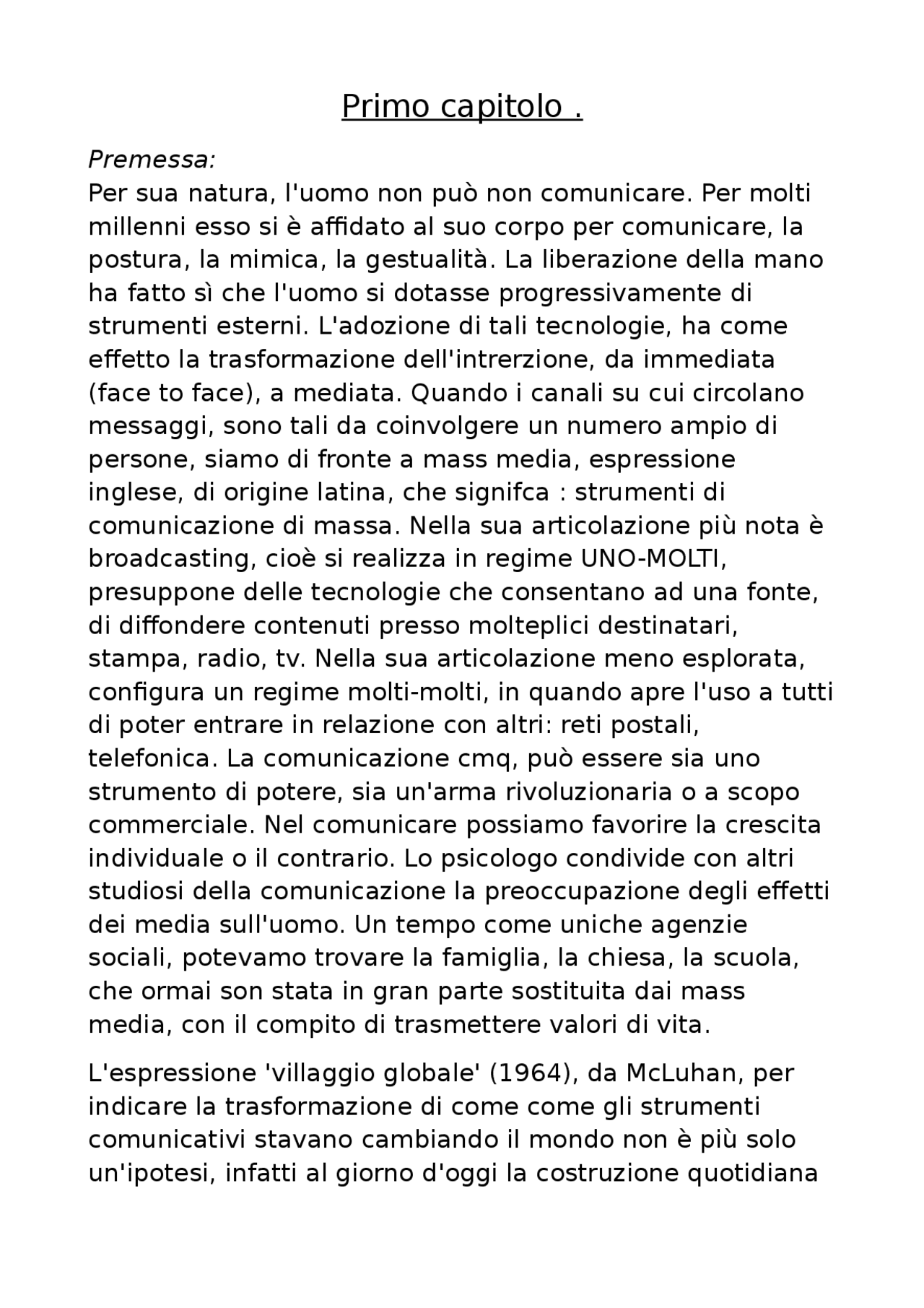 Psicologia E Media Docsity