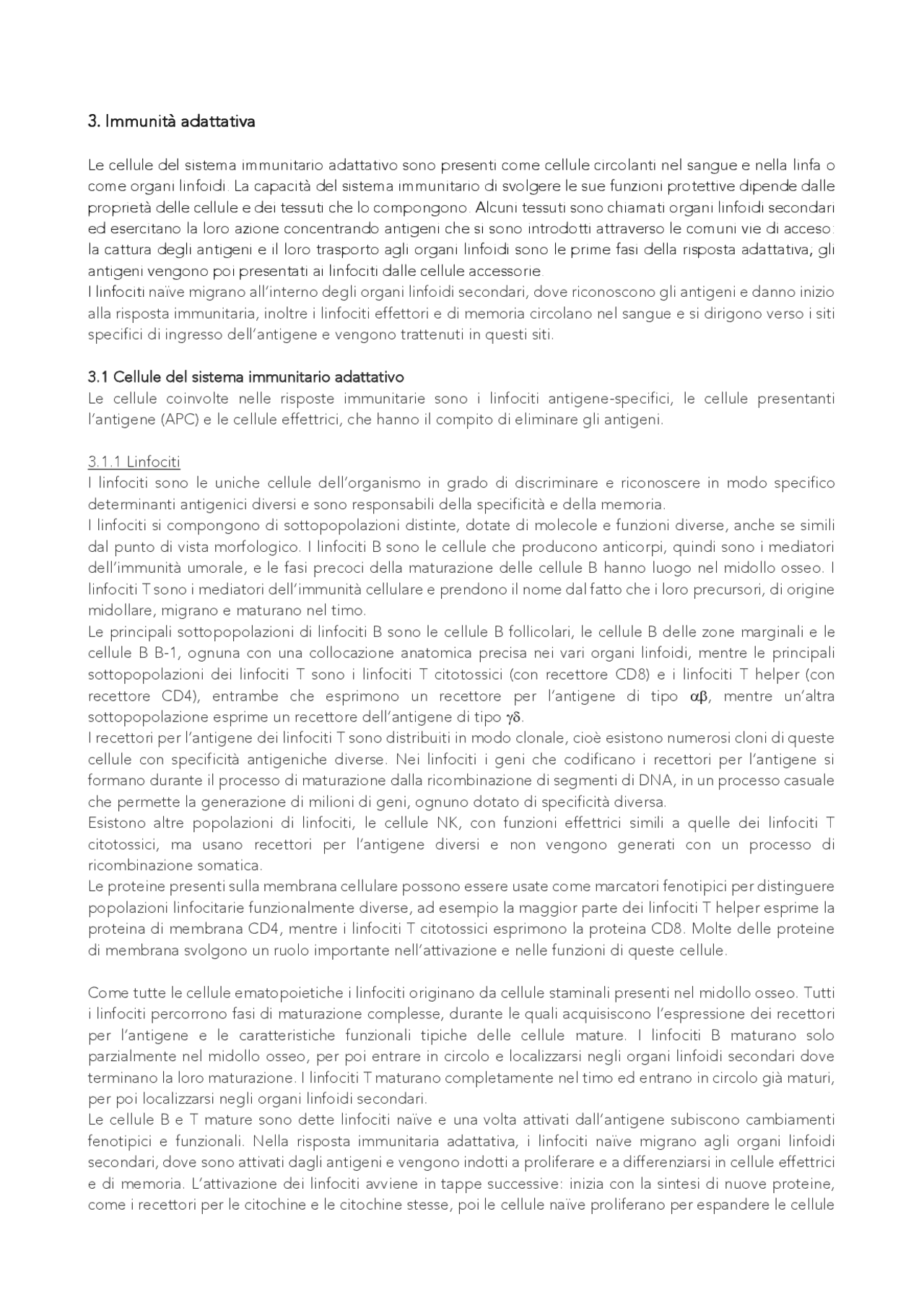 Immunologia Abbas Capitolo 3 Docsity