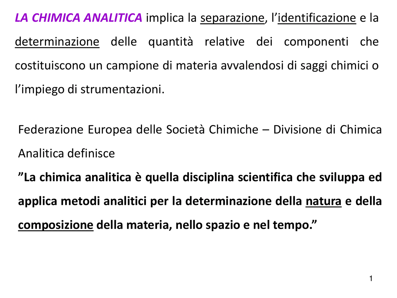Corso Di Chimica Analitica Docsity