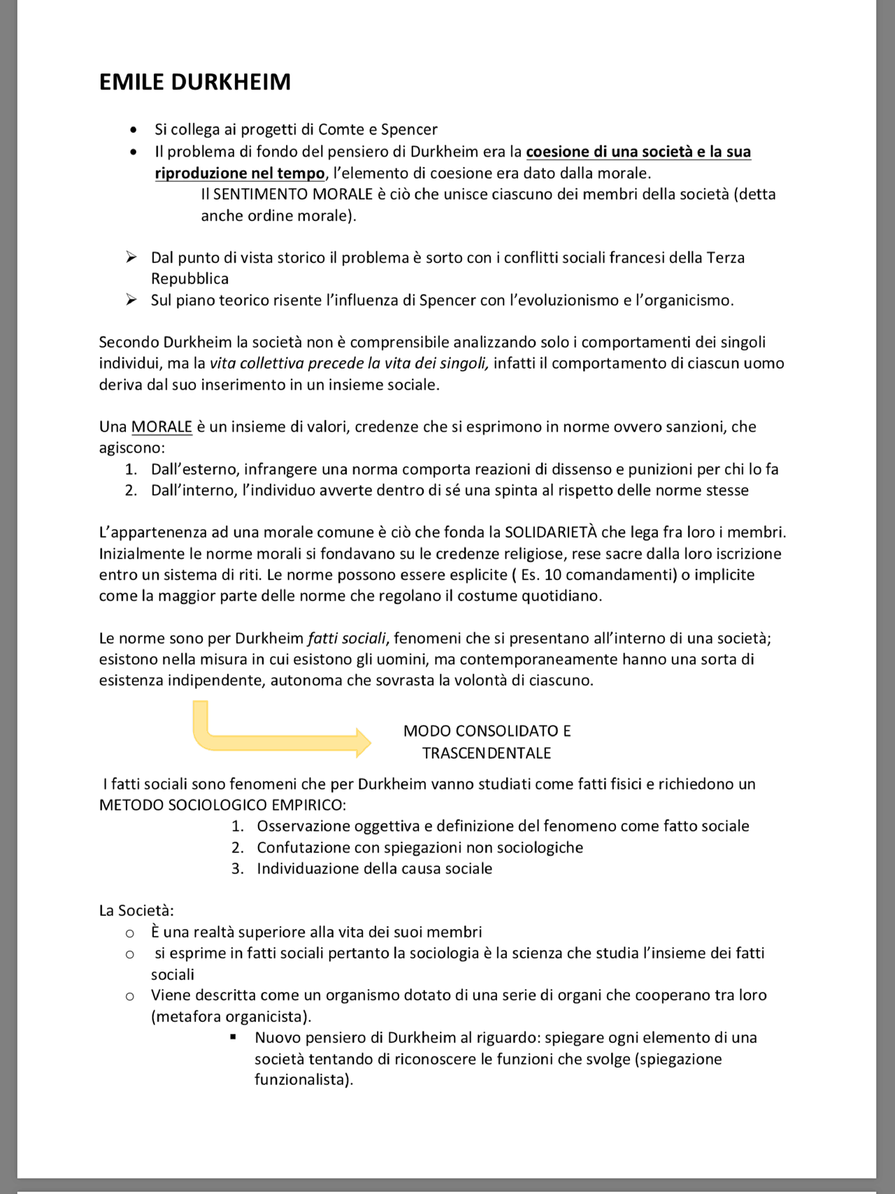 Emile Durkheim Docsity