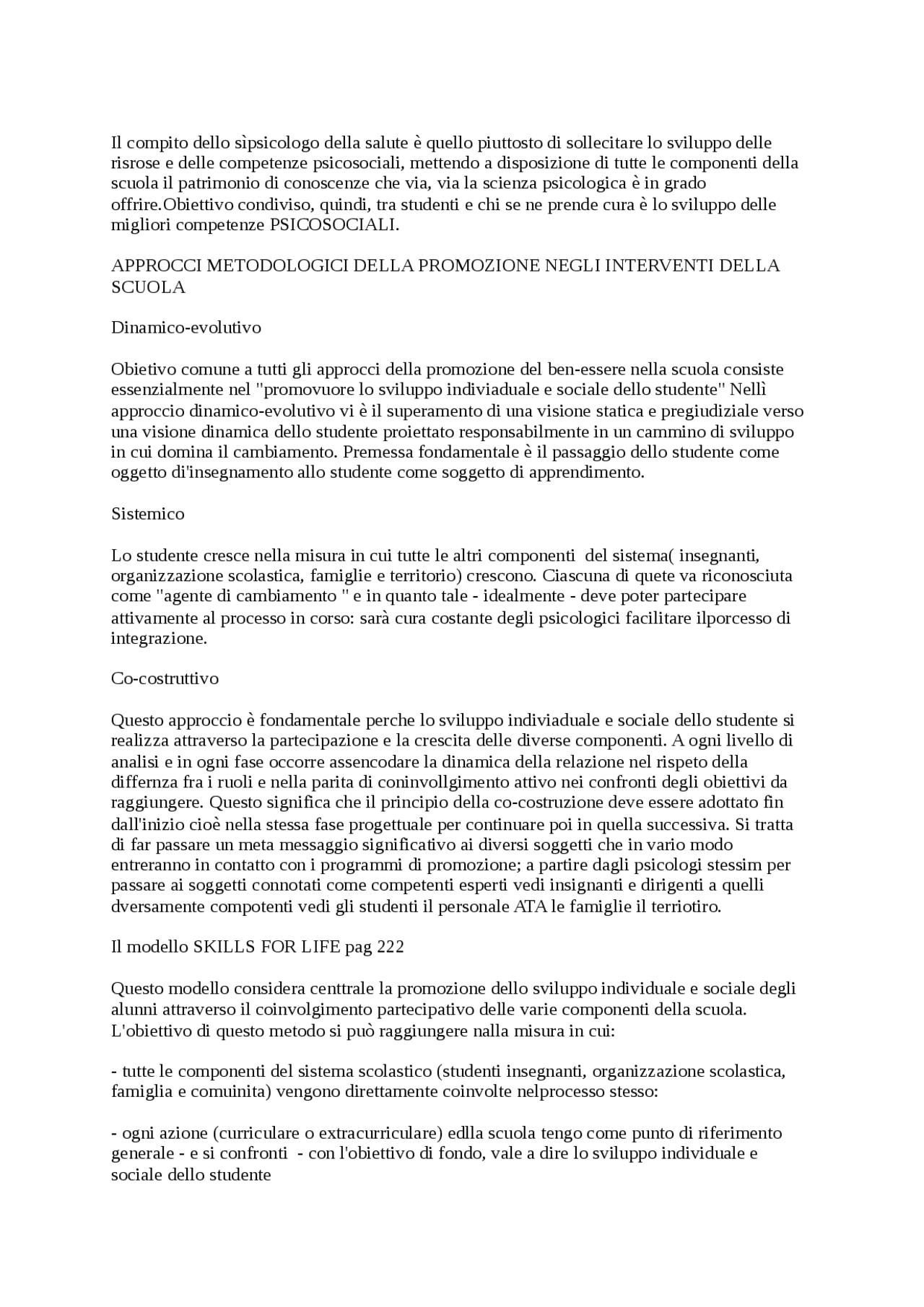 Skills For Life Riassunti Docsity
