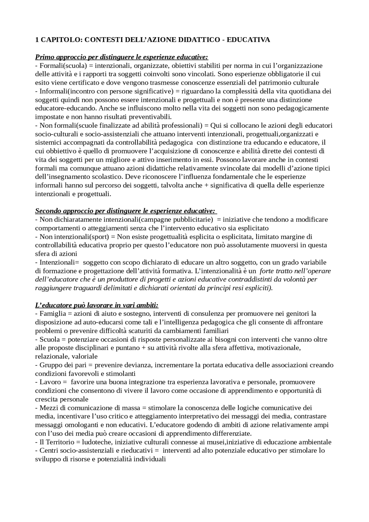 Le Nuove Professioni Educative Docsity