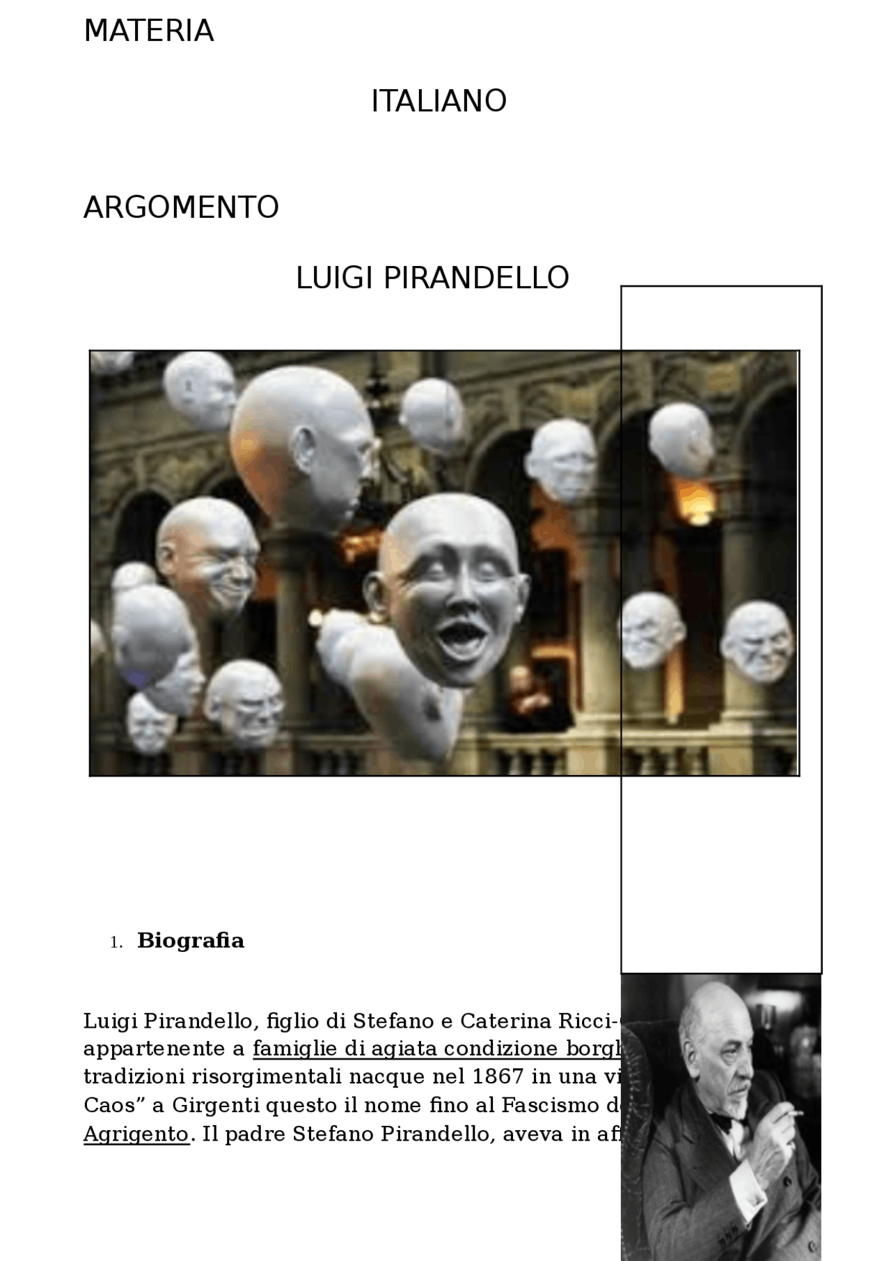 Luigi Pirandello Docsity