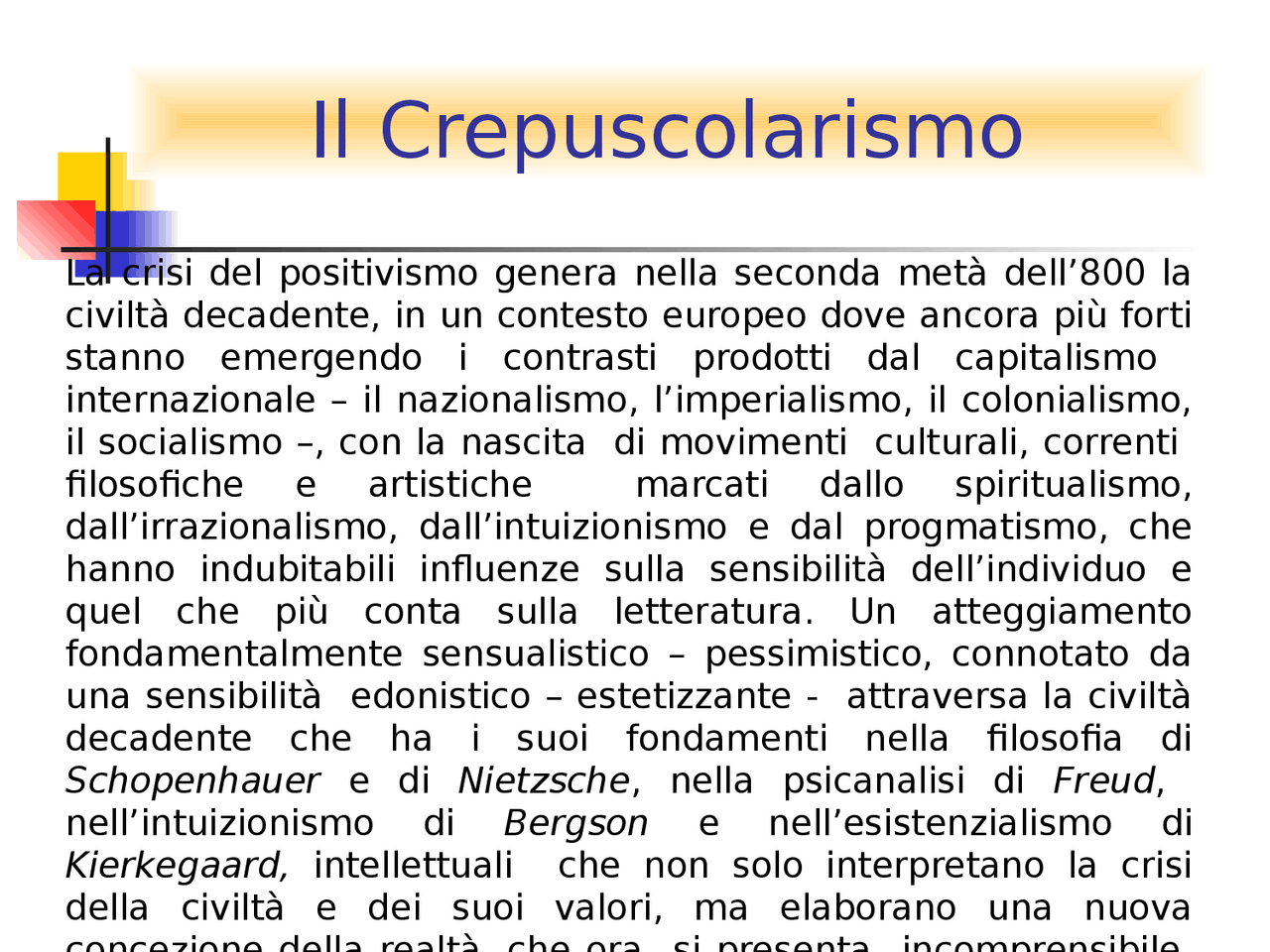 Crepuscolarismo 1 Appunti Di Italiano Docsity