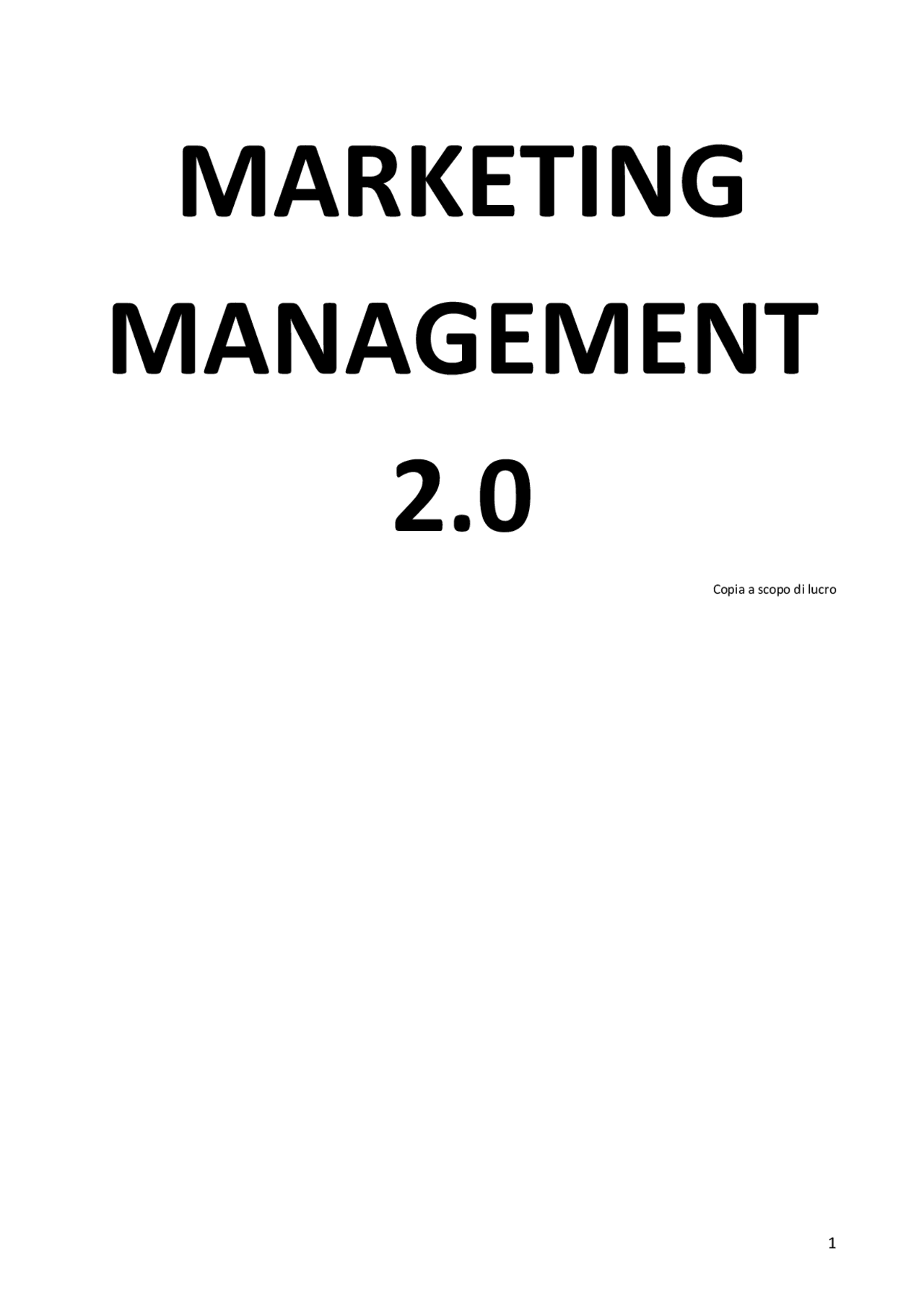 Riassunti Kotler Marketing Management Completo Docsity