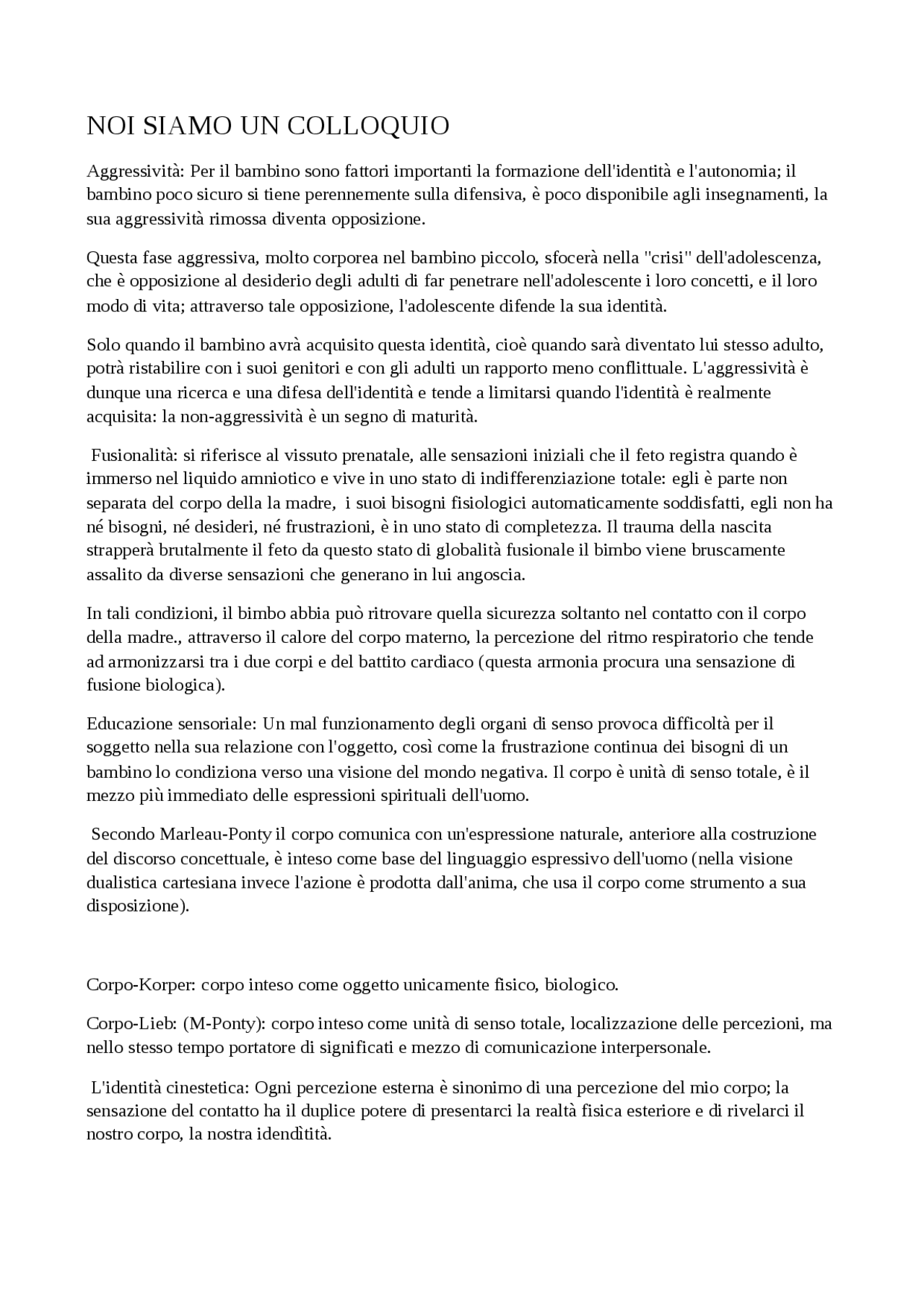 Noi Siamo Un Colloquio Docsity