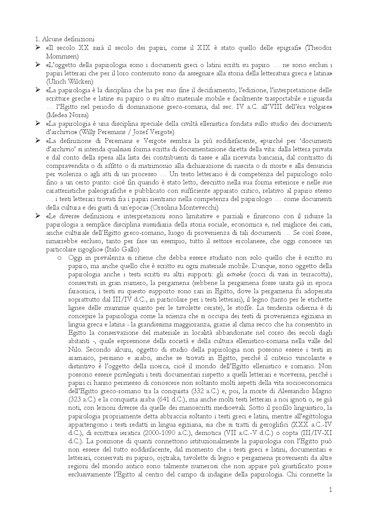 Materiale Didattico Papirologia Docsity