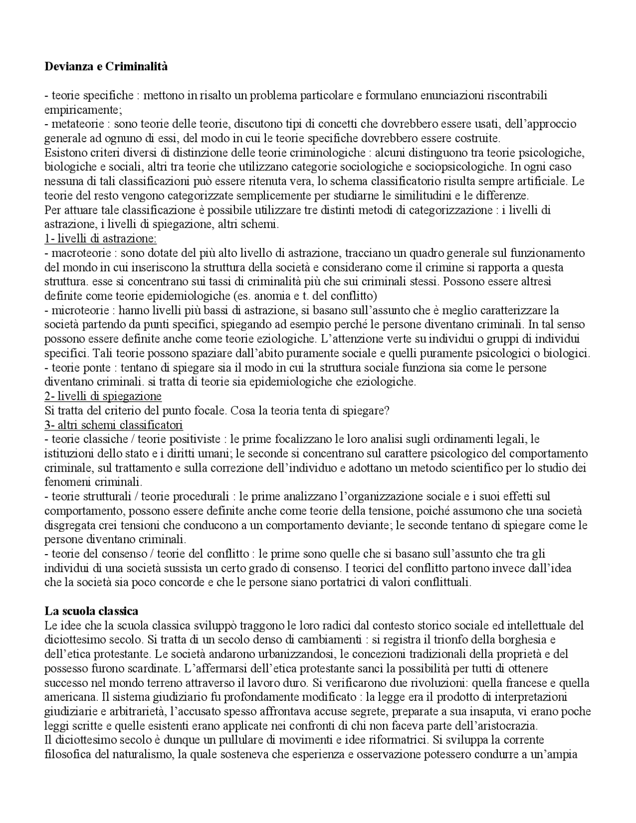 Devianza E Criminalità Williams Mcshane Docsity
