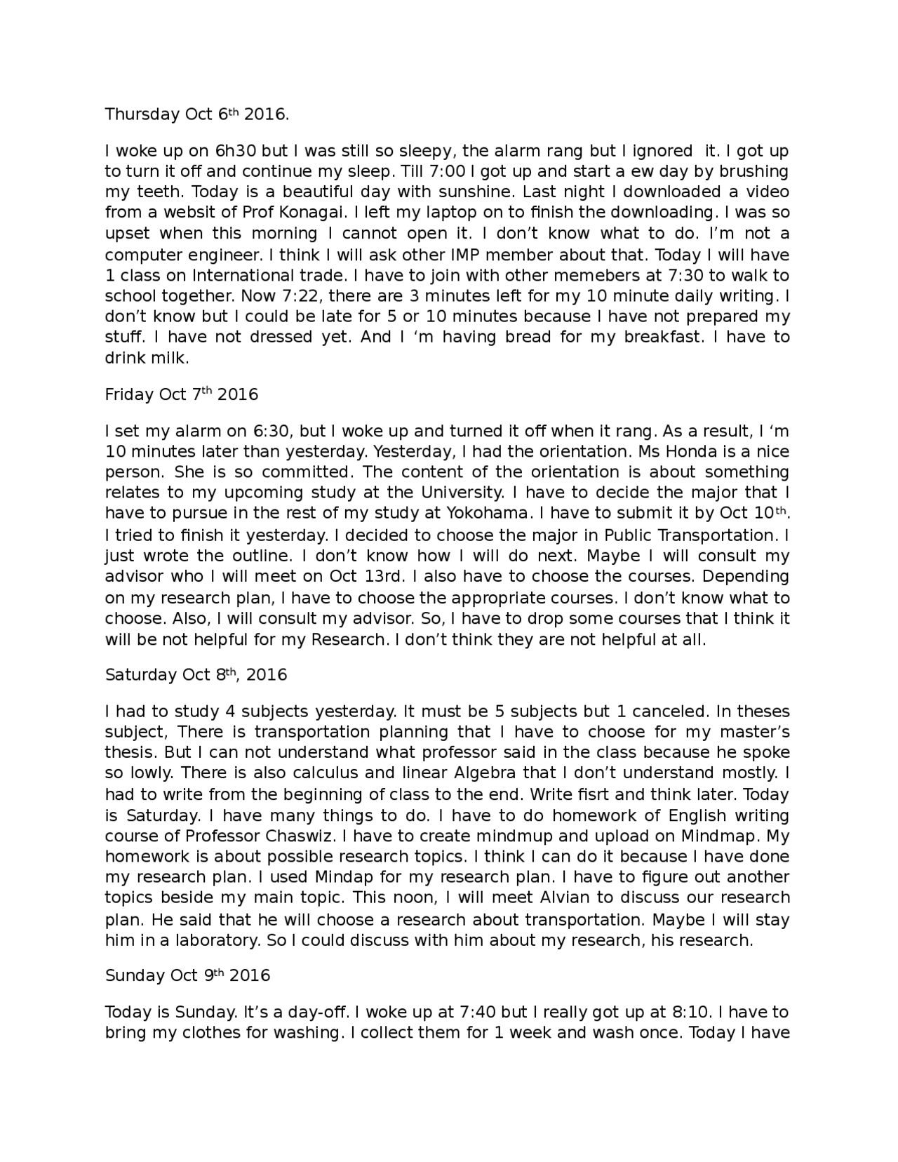 Academic Writing For Daily Writing Exercises English Language Docsity