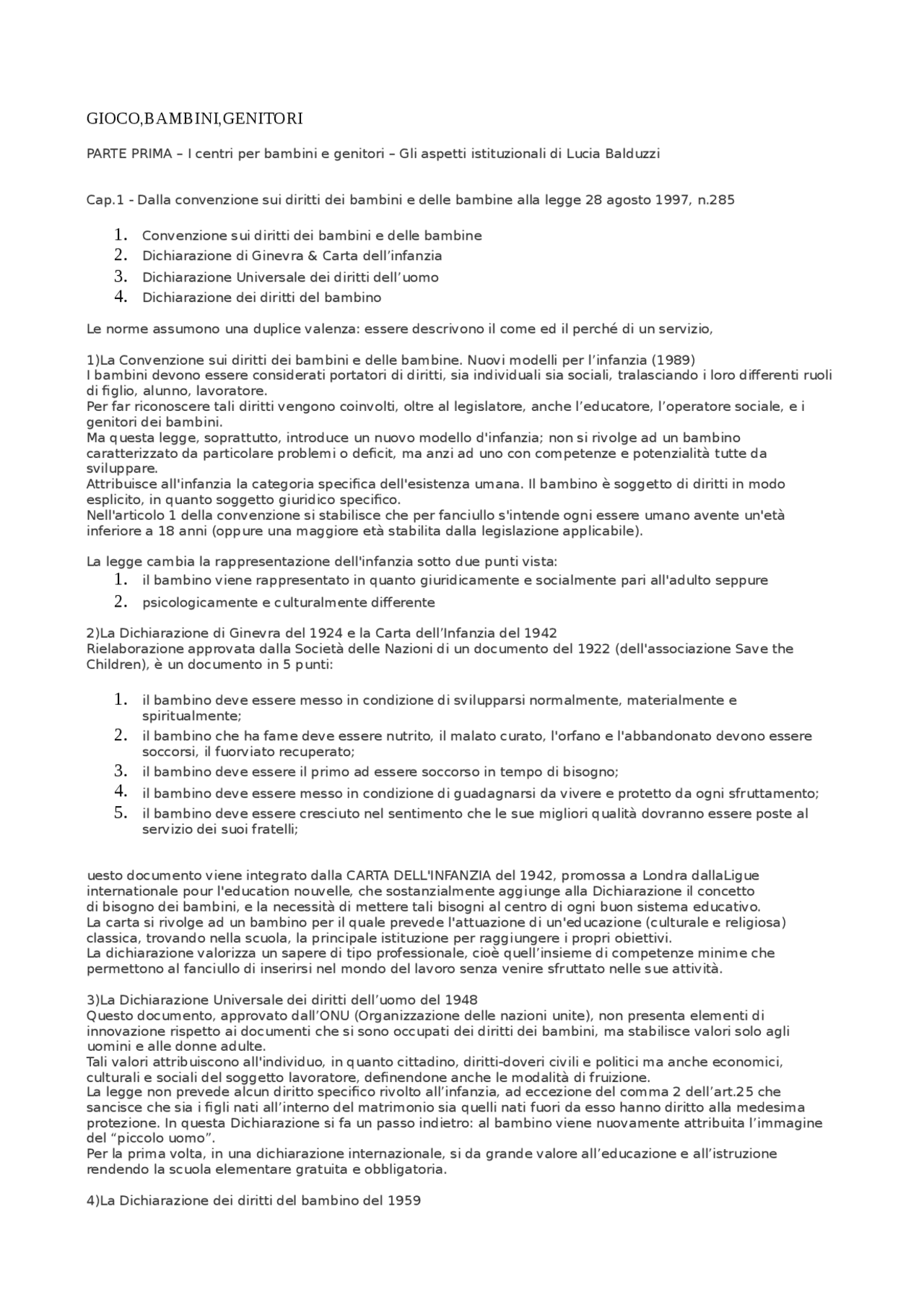 Gioco Bambini Genitori Docsity