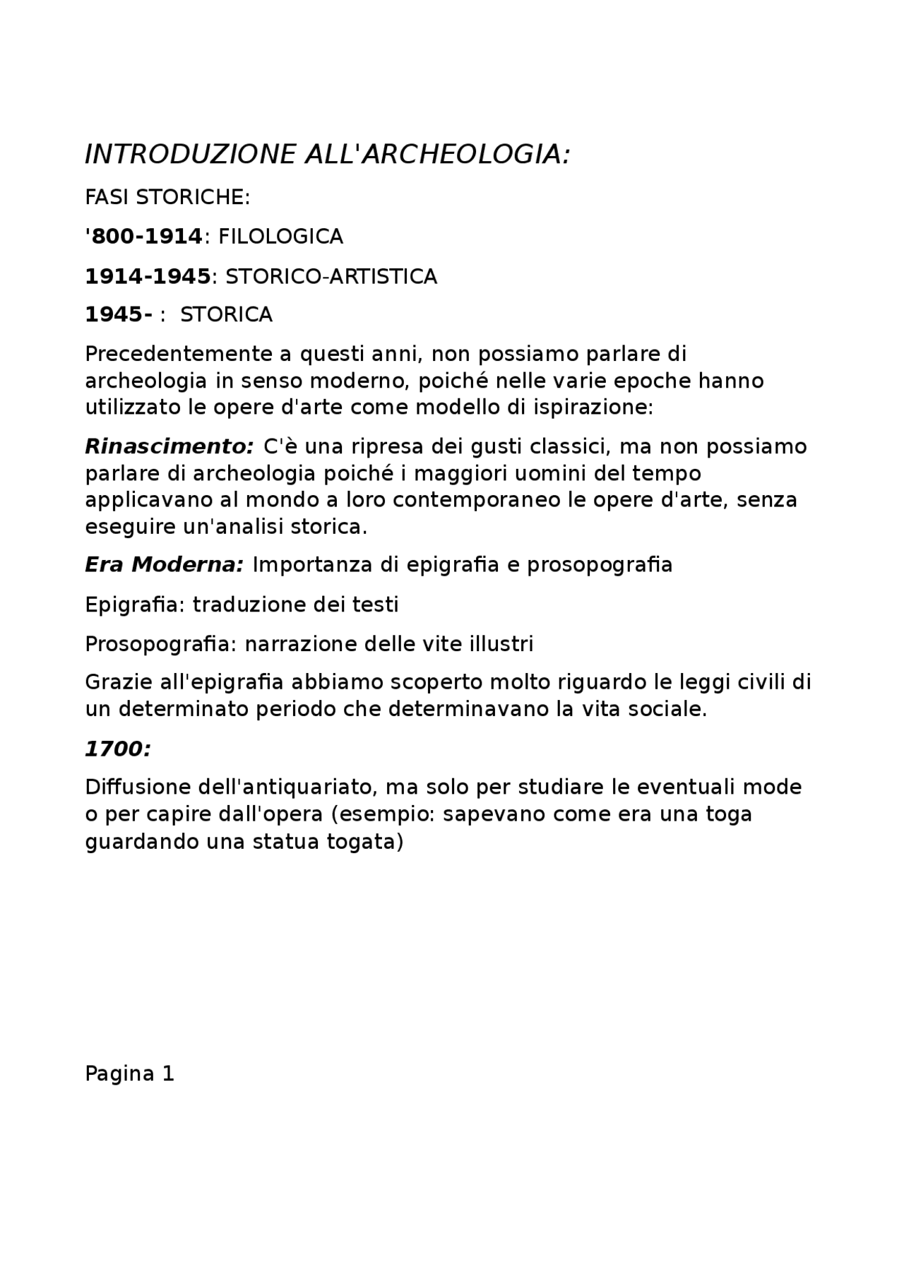 Introduzione Allarcheologia Di Bianchi Bandinelli Docsity