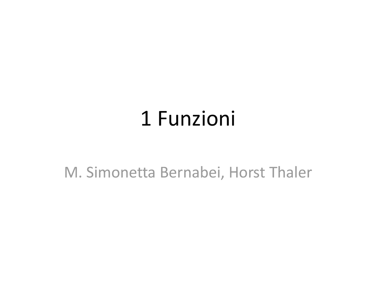 Matematica Funzioni Docsity