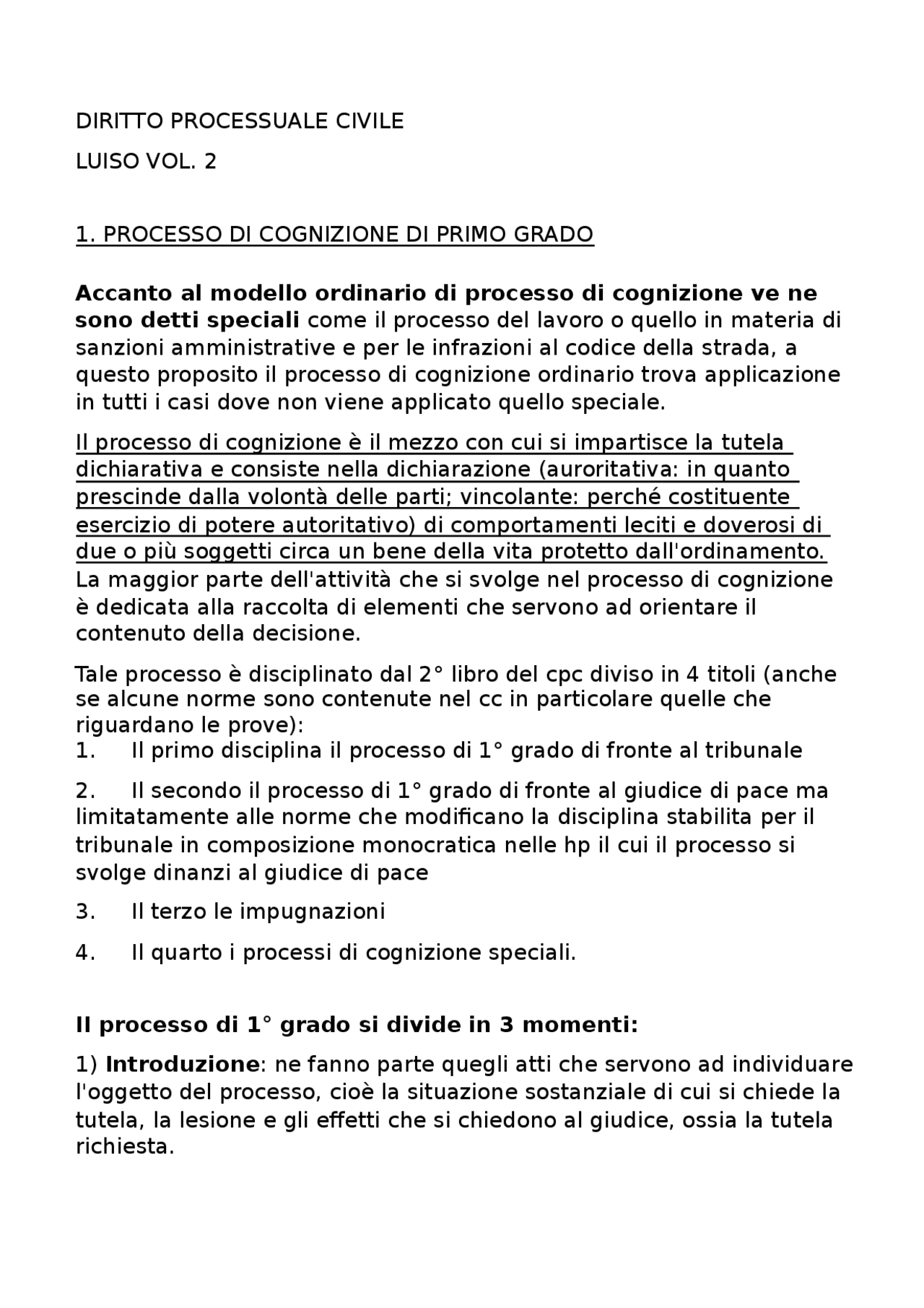 Procedura Civile 2 Luiso Unimi Docsity