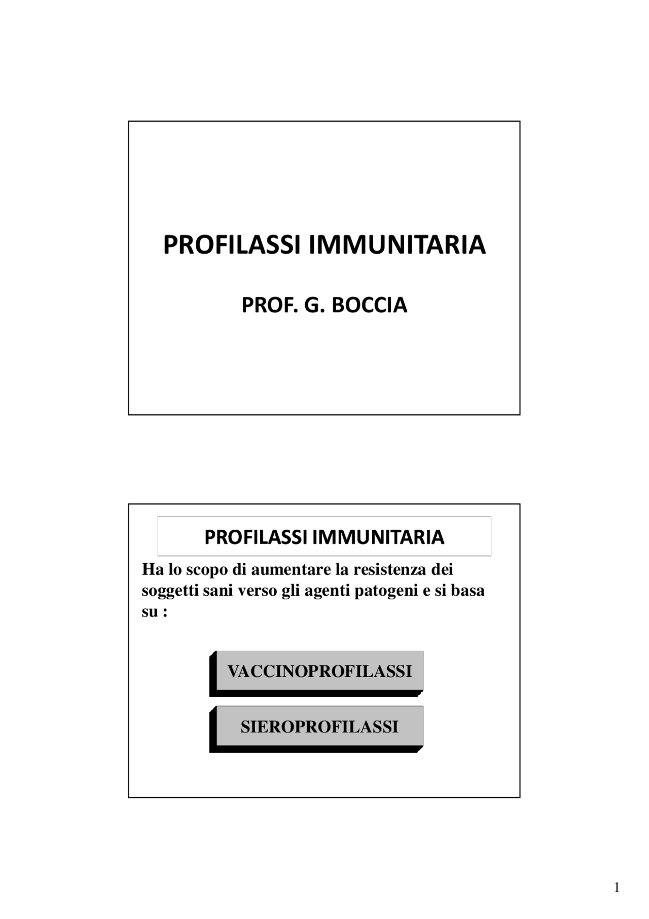 Profilassi Immunitaria Docsity
