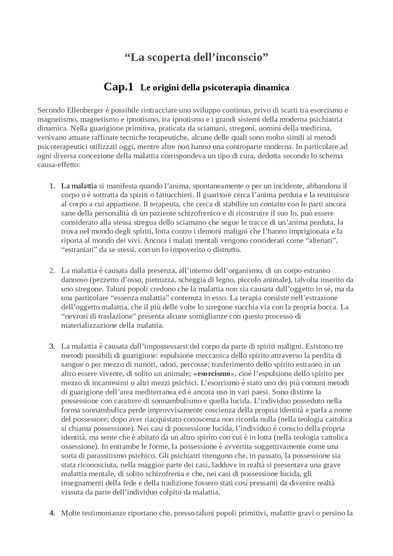 Riassunto La Scoperta Dellinconscio Docsity