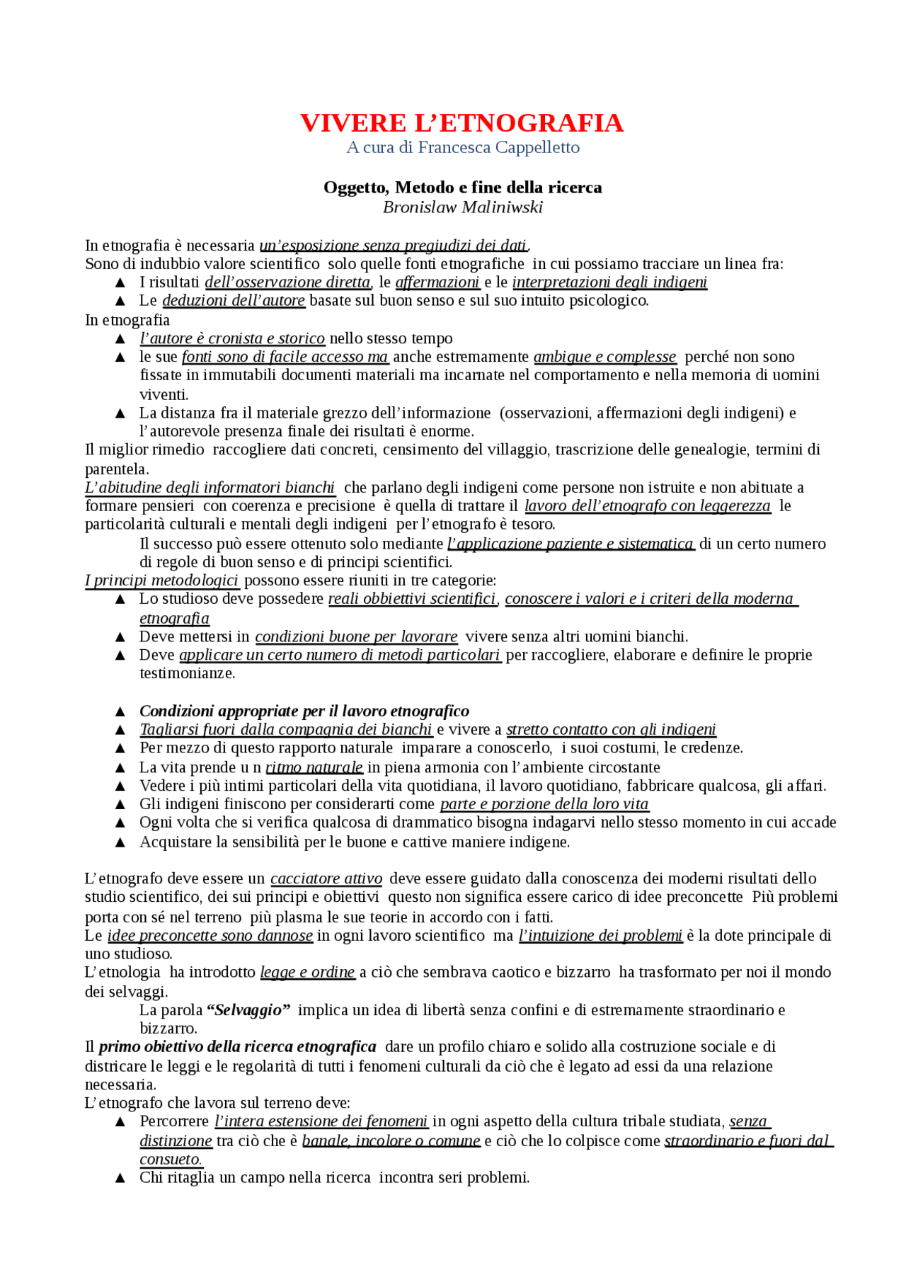 Vivere Letnografia Di Francesca Cappelletto Docsity