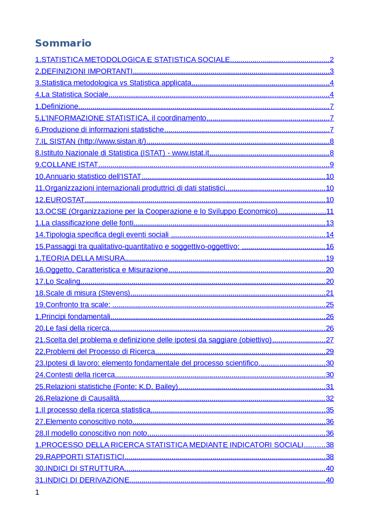 Appunti Di Statistica Sociale Docsity