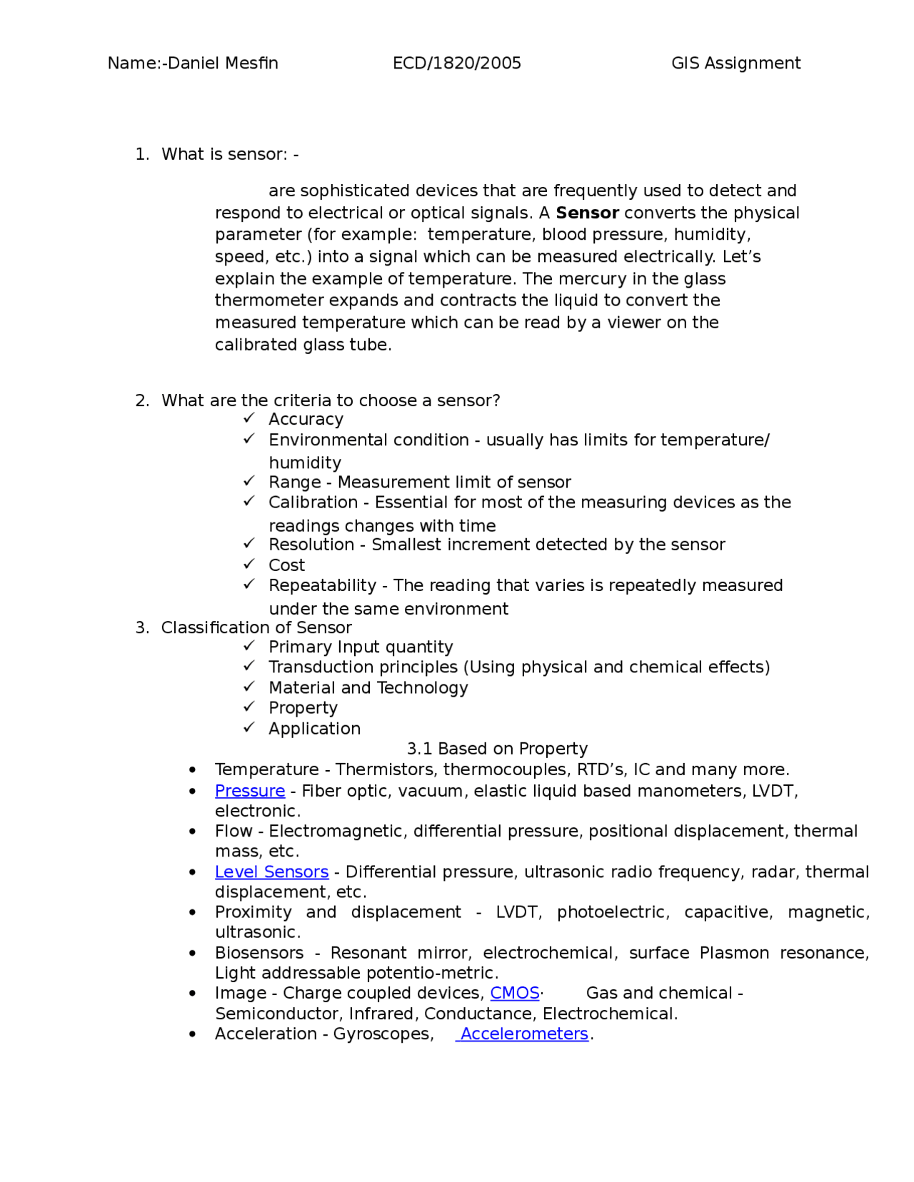 Remote Sensors Clasification And Purpose Docsity