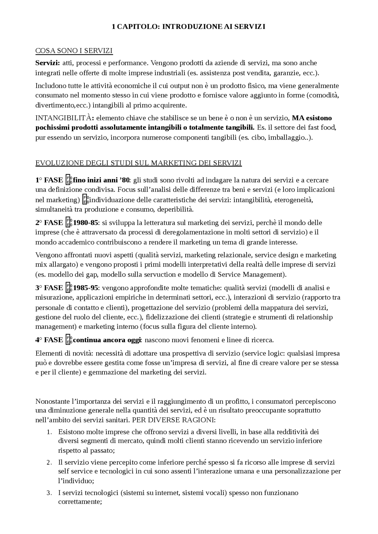 Il Marketing Dei Servizi Docsity