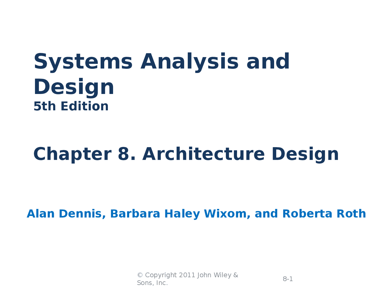 Presentation - System analysis and Design - Docsity