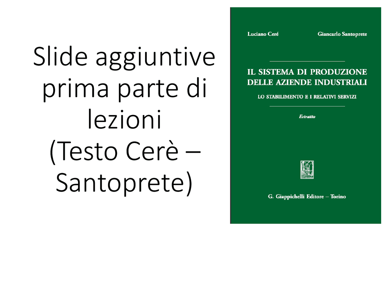 Slide Aggiuntive Testo Cere Santoprete Docsity